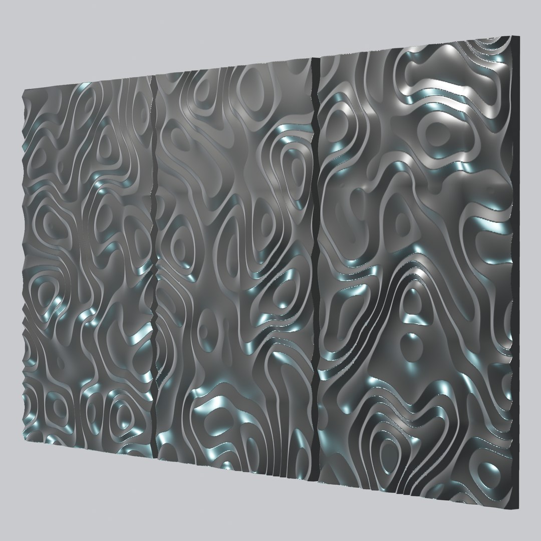 3D MODEL OF A DECORATIVE WALL PANEL FOR A CNC MILLING MACHINE 3D Model ...
