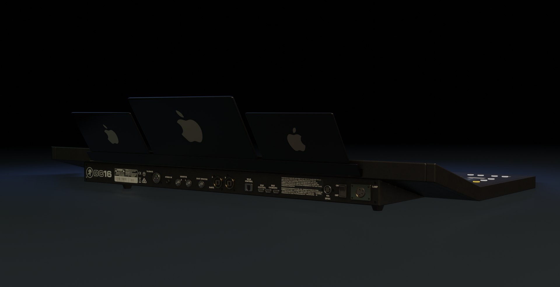 Mackie Dc16 Control Surface 3D Model - TurboSquid 1655088
