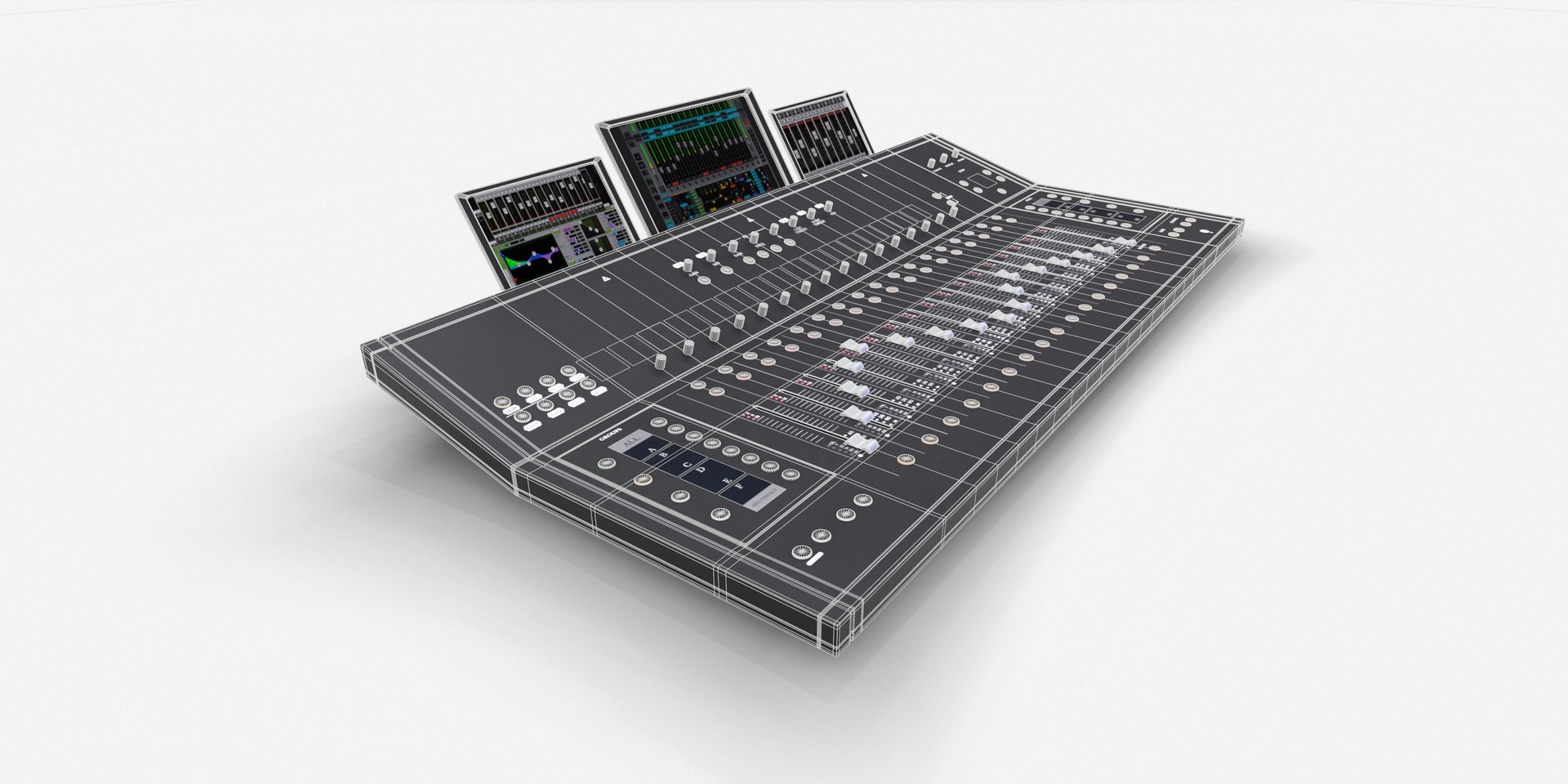 Mackie Dc16 Control Surface 3D Model - TurboSquid 1655088