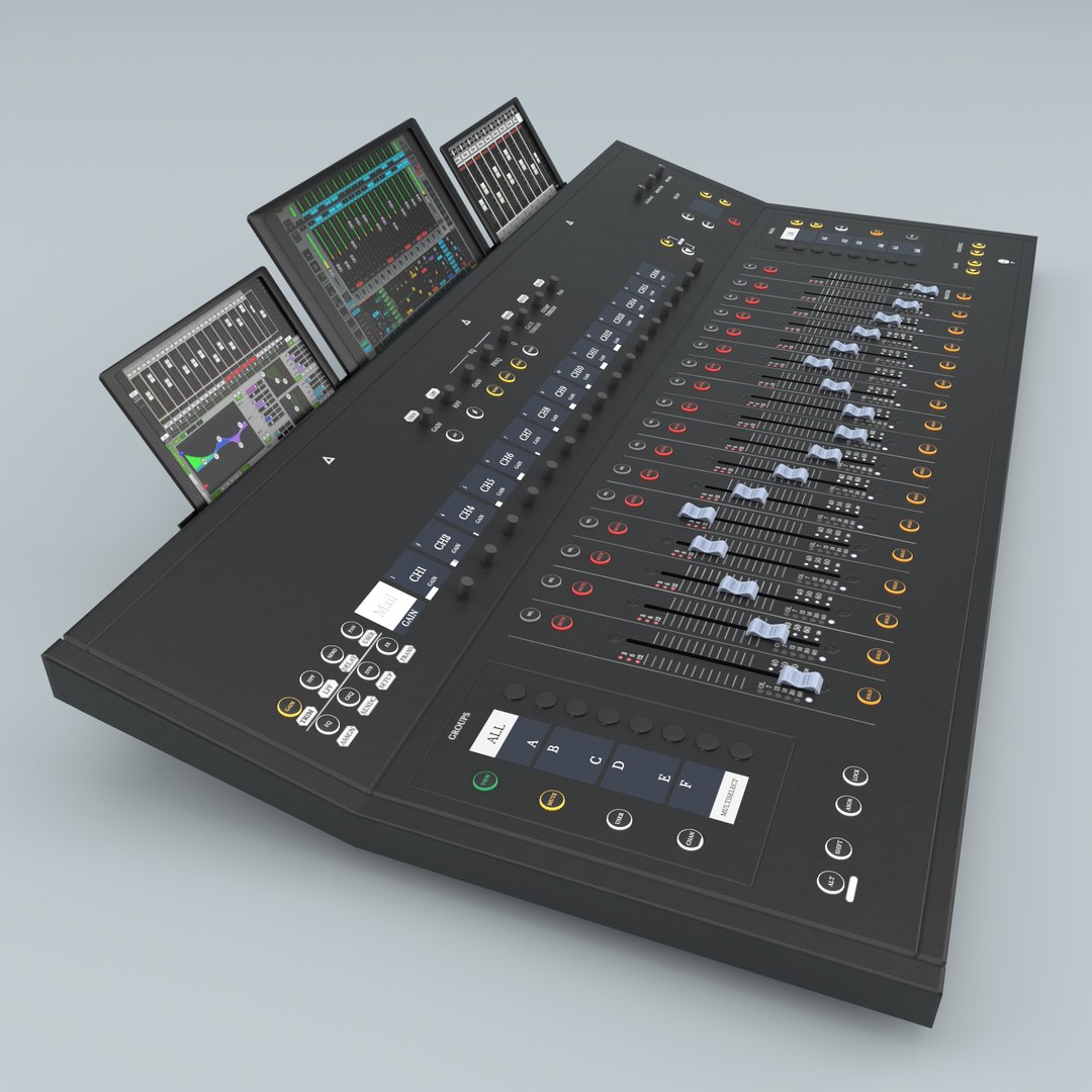 Mackie Dc16 Control Surface 3D Model - TurboSquid 1655088