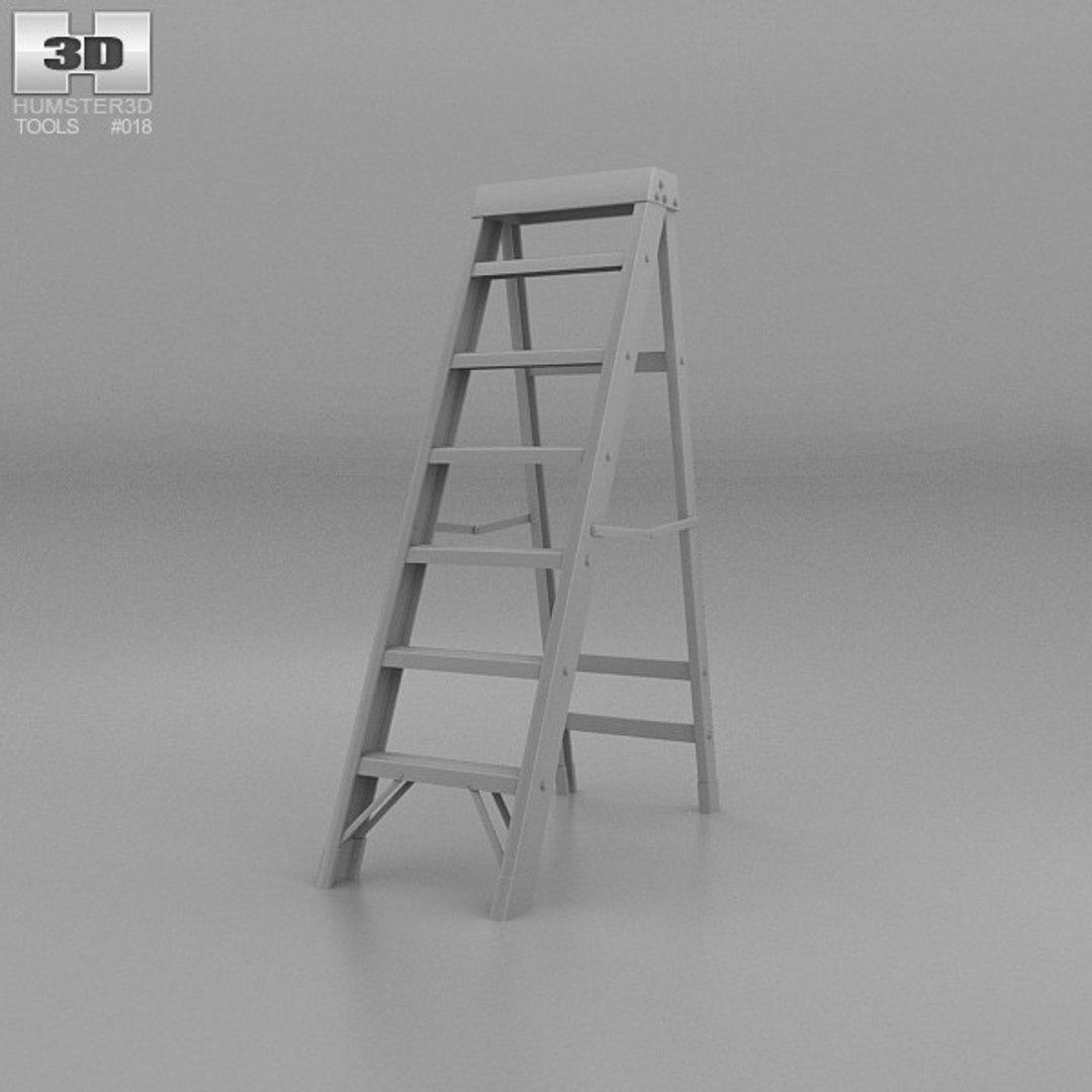 3d ladder stepladder model
