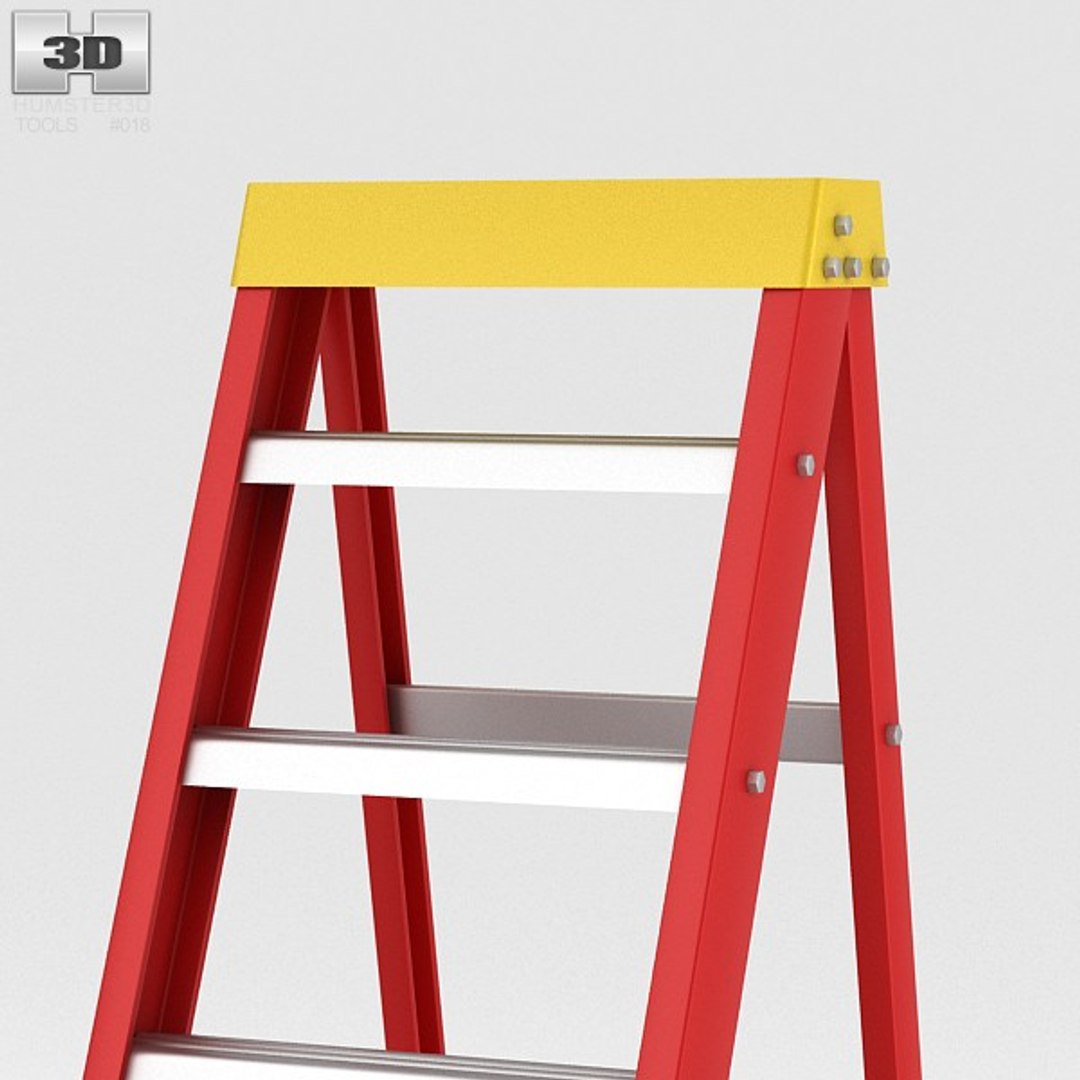 3d ladder stepladder model