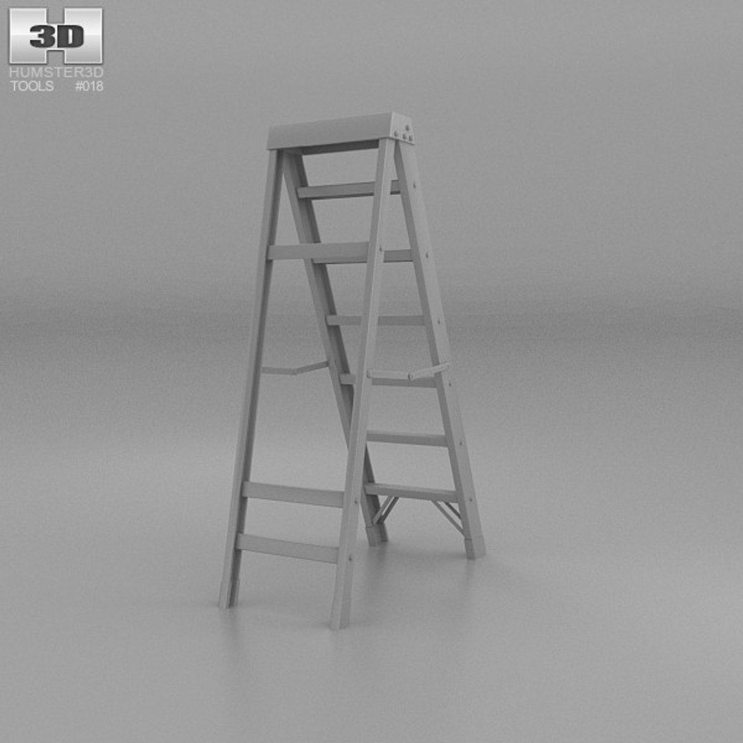 3d ladder stepladder model