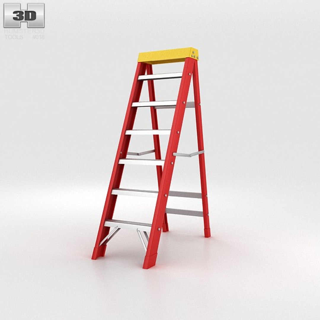 3d ladder stepladder model