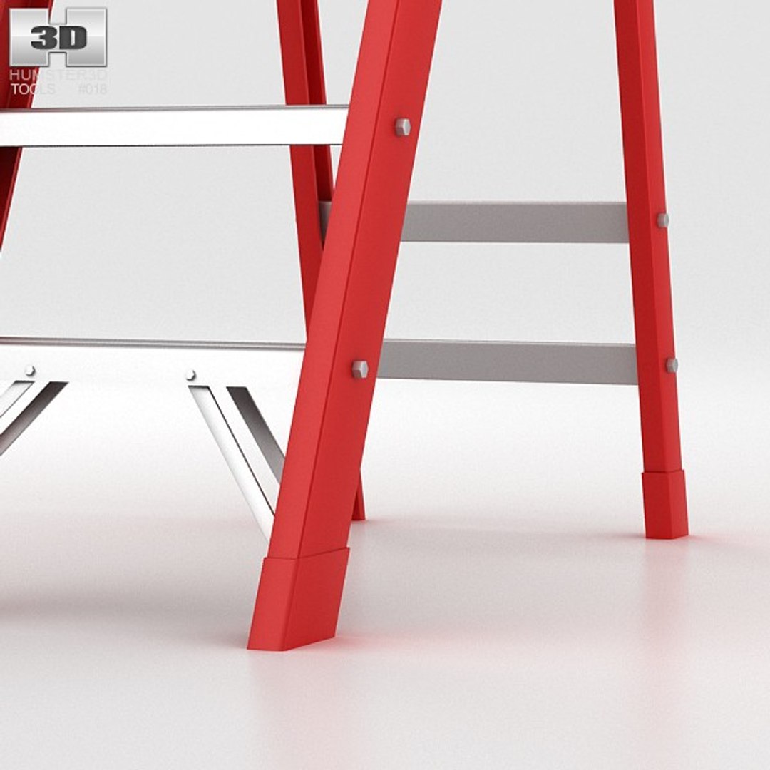 3d ladder stepladder model
