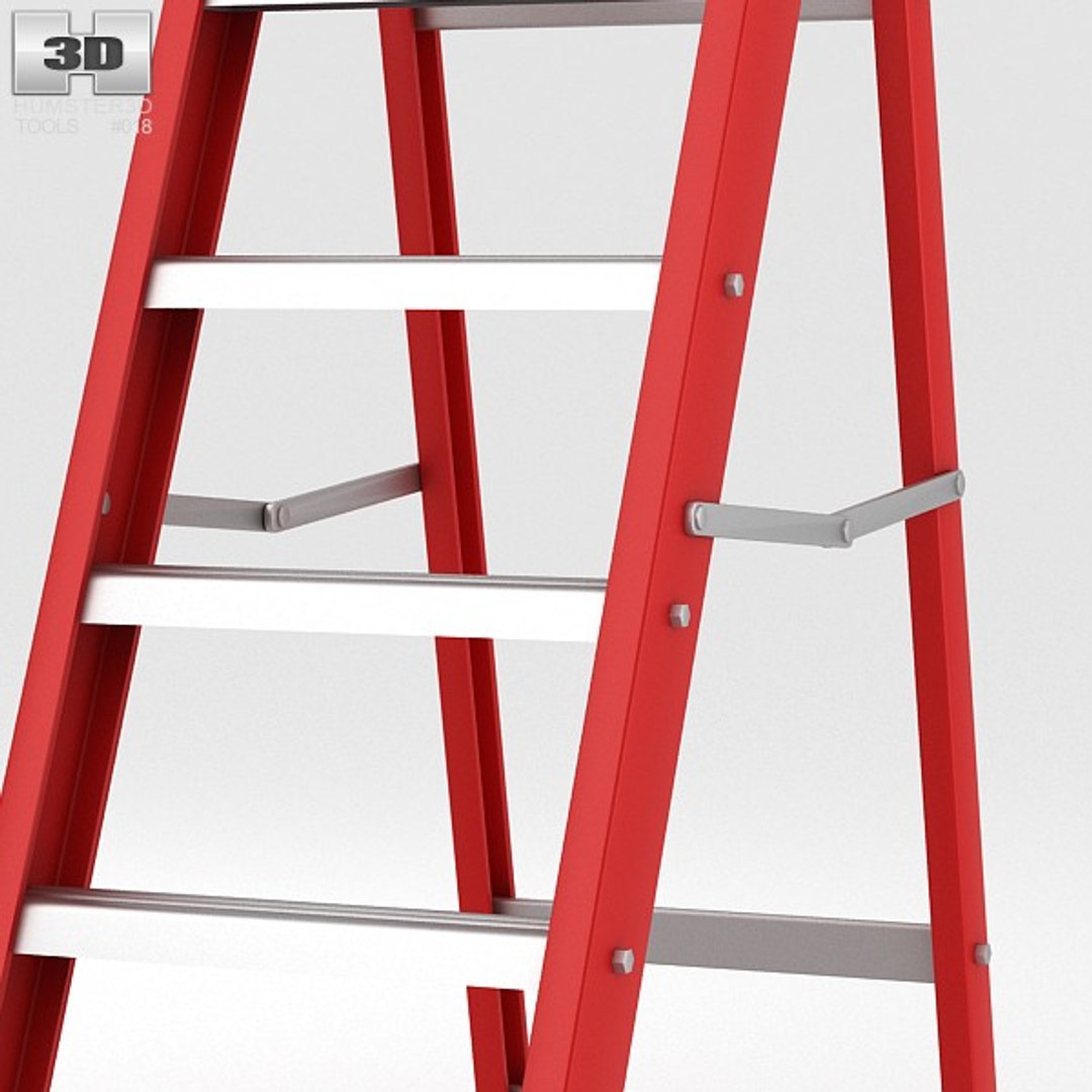 3d ladder stepladder model