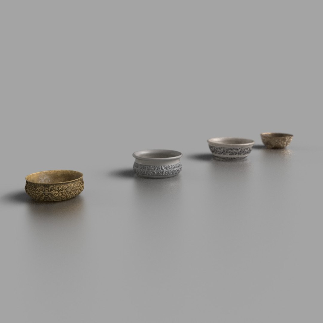 Antique Bowls 3D model - TurboSquid 2135988