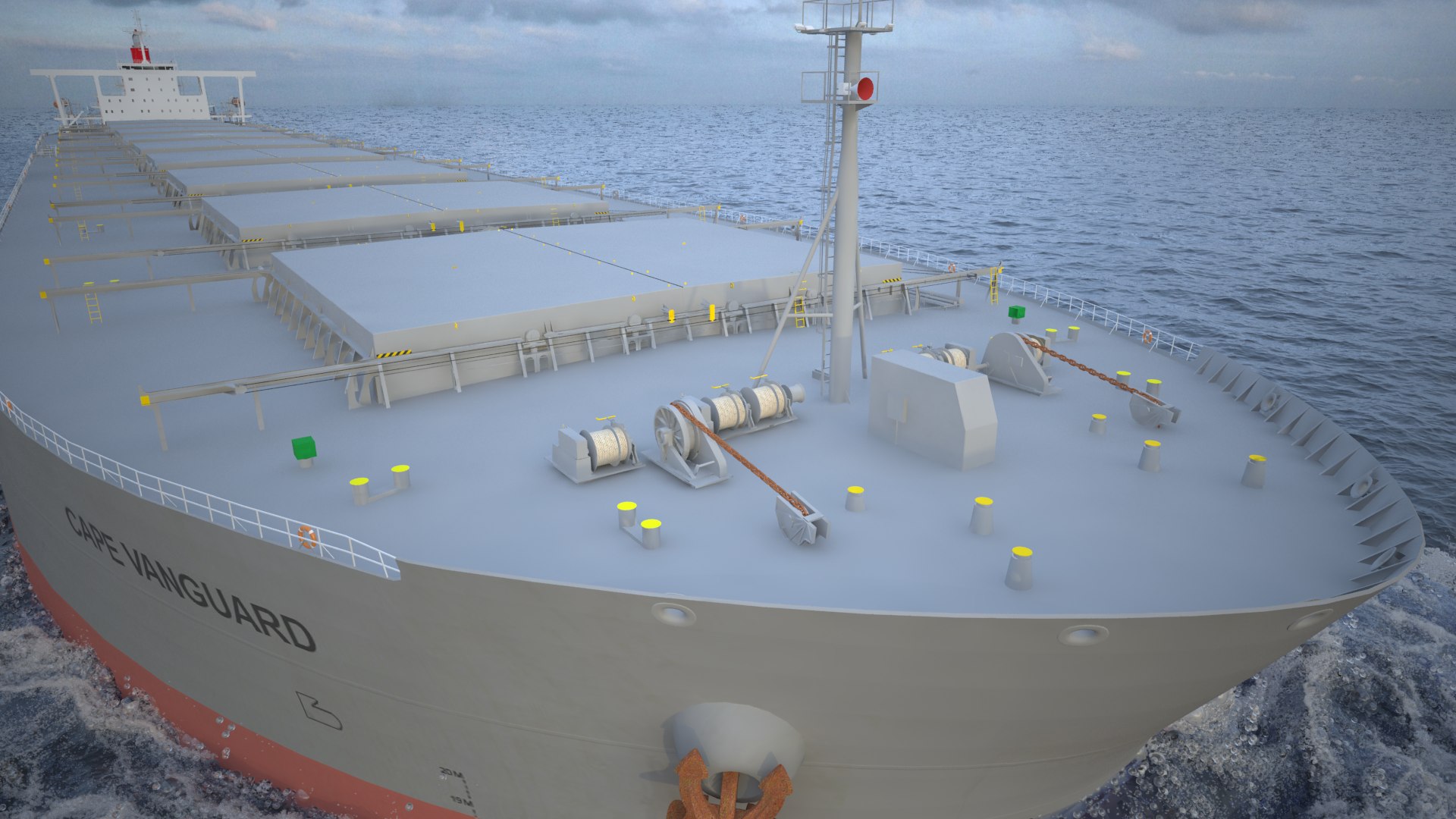 3d Bulk Carrier Ship Cargo Model