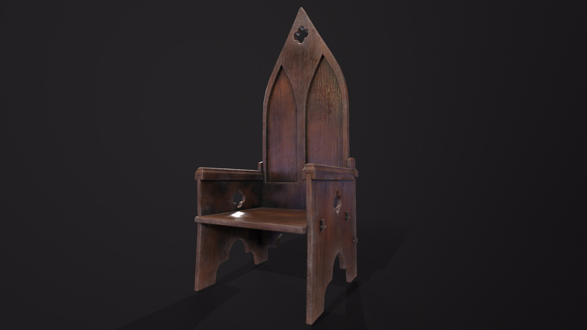3D Gothic Medieval Chair - TurboSquid 2175286