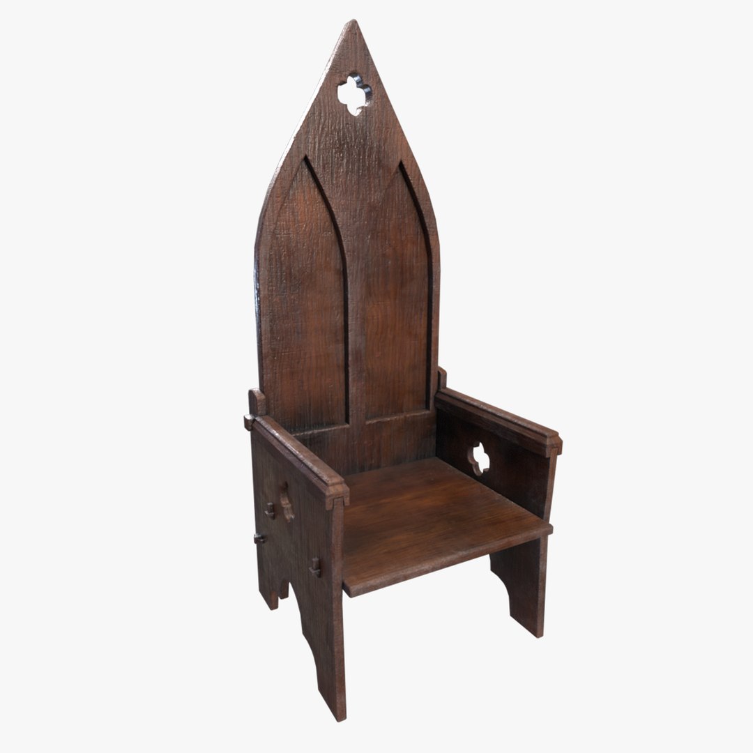 3D Gothic Medieval Chair - TurboSquid 2175286