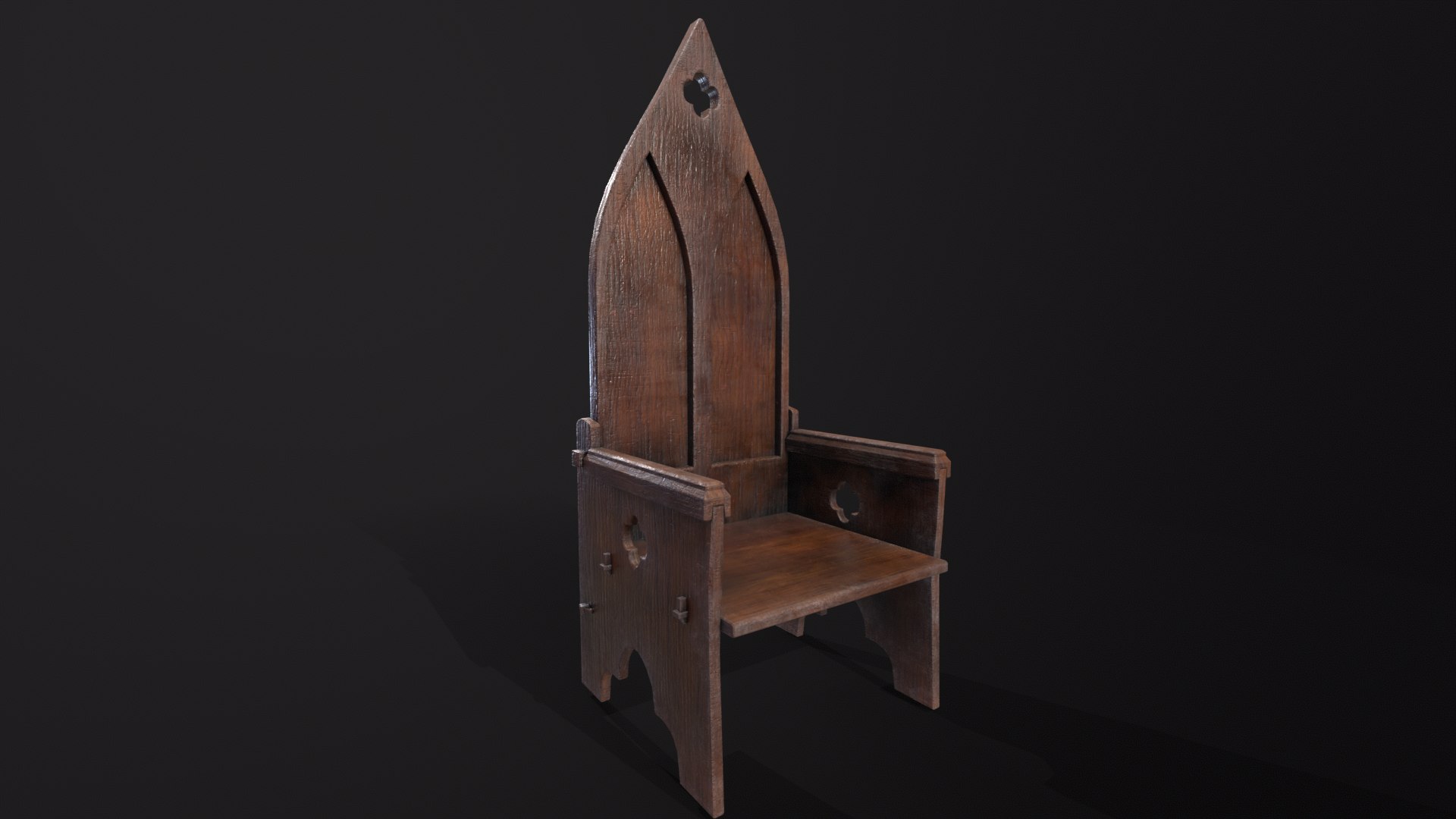 3D Gothic Medieval Chair - TurboSquid 2175286