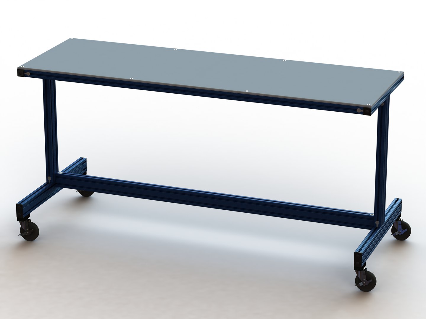 3D Aluminum Fixed Top Mobile Table - TurboSquid 2156967