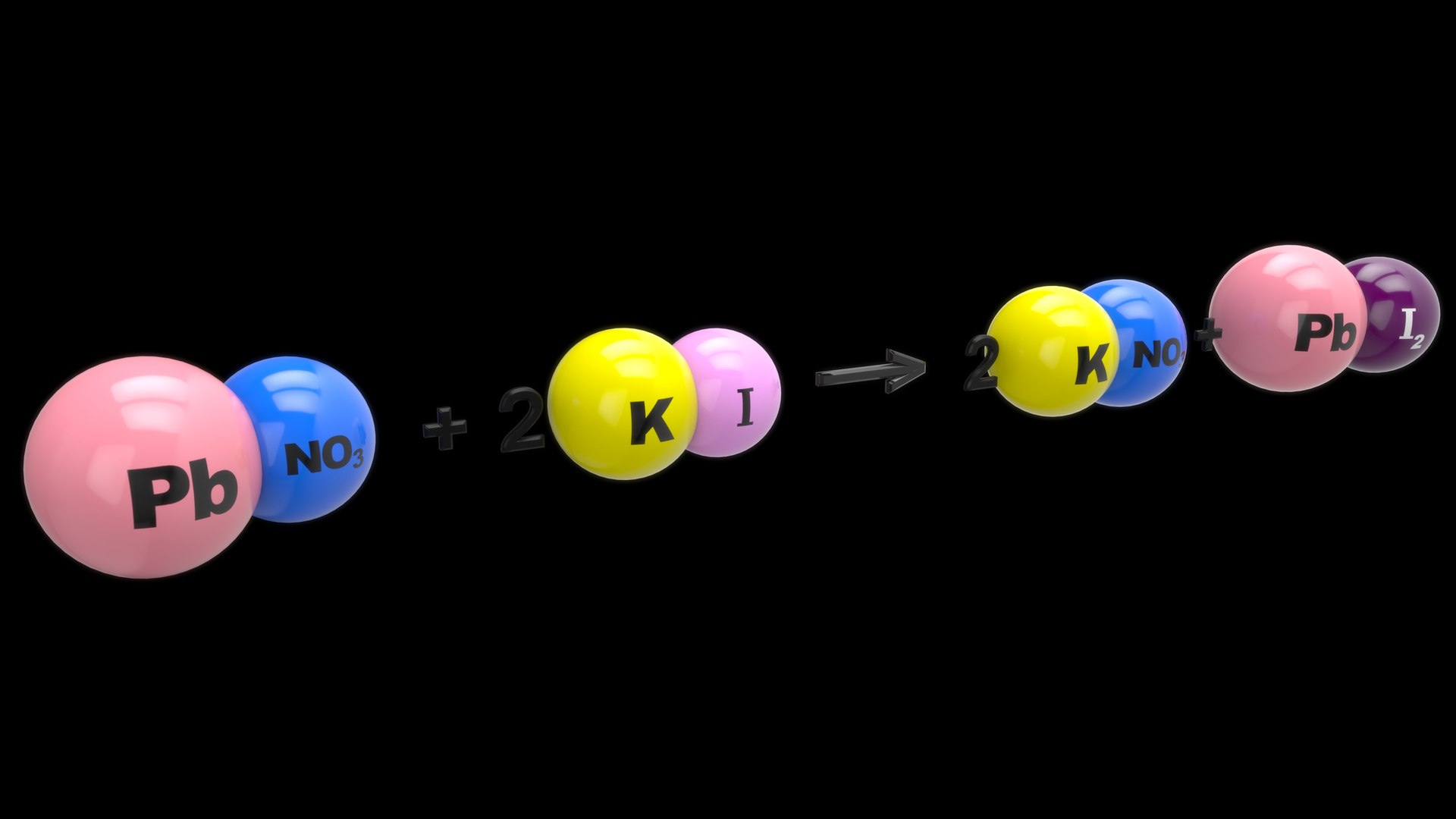 3D Pb NO3 2 KI - 2KNO3 PbI2 - TurboSquid 2337672