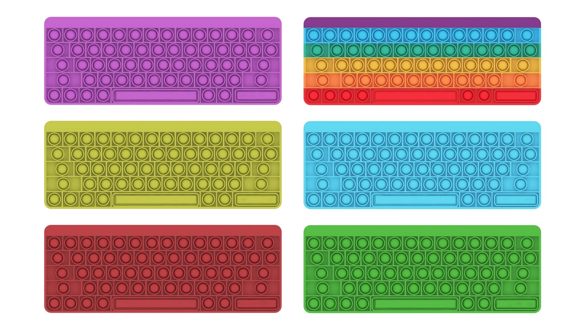 Keyboard Pop It Fidget Toys Set 3D model - TurboSquid 1769736
