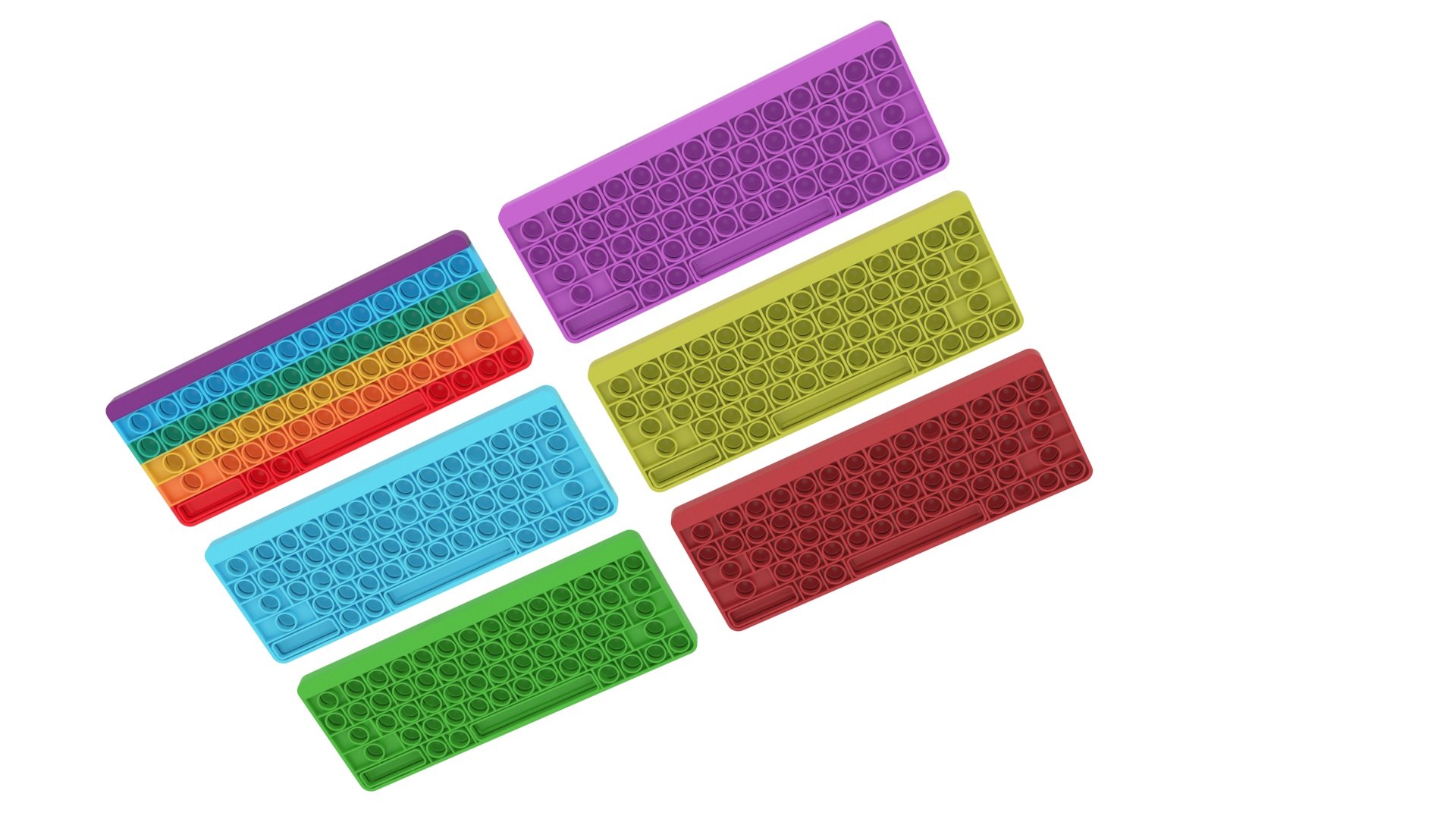 Keyboard Pop It Fidget Toys Set 3D Model - TurboSquid 1769736