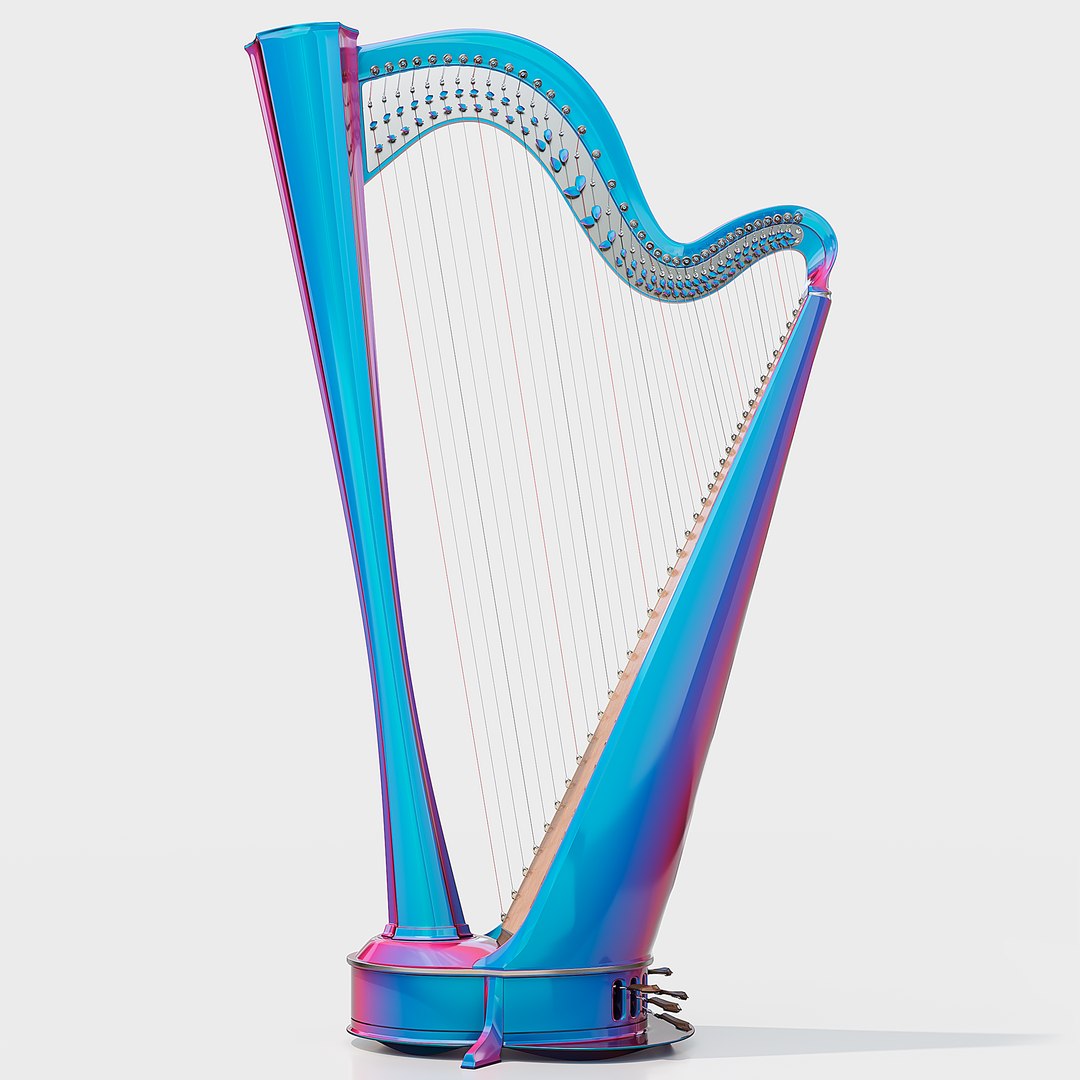 Iridescent Symphony Harp 3D Model 3D Model - TurboSquid 2361067