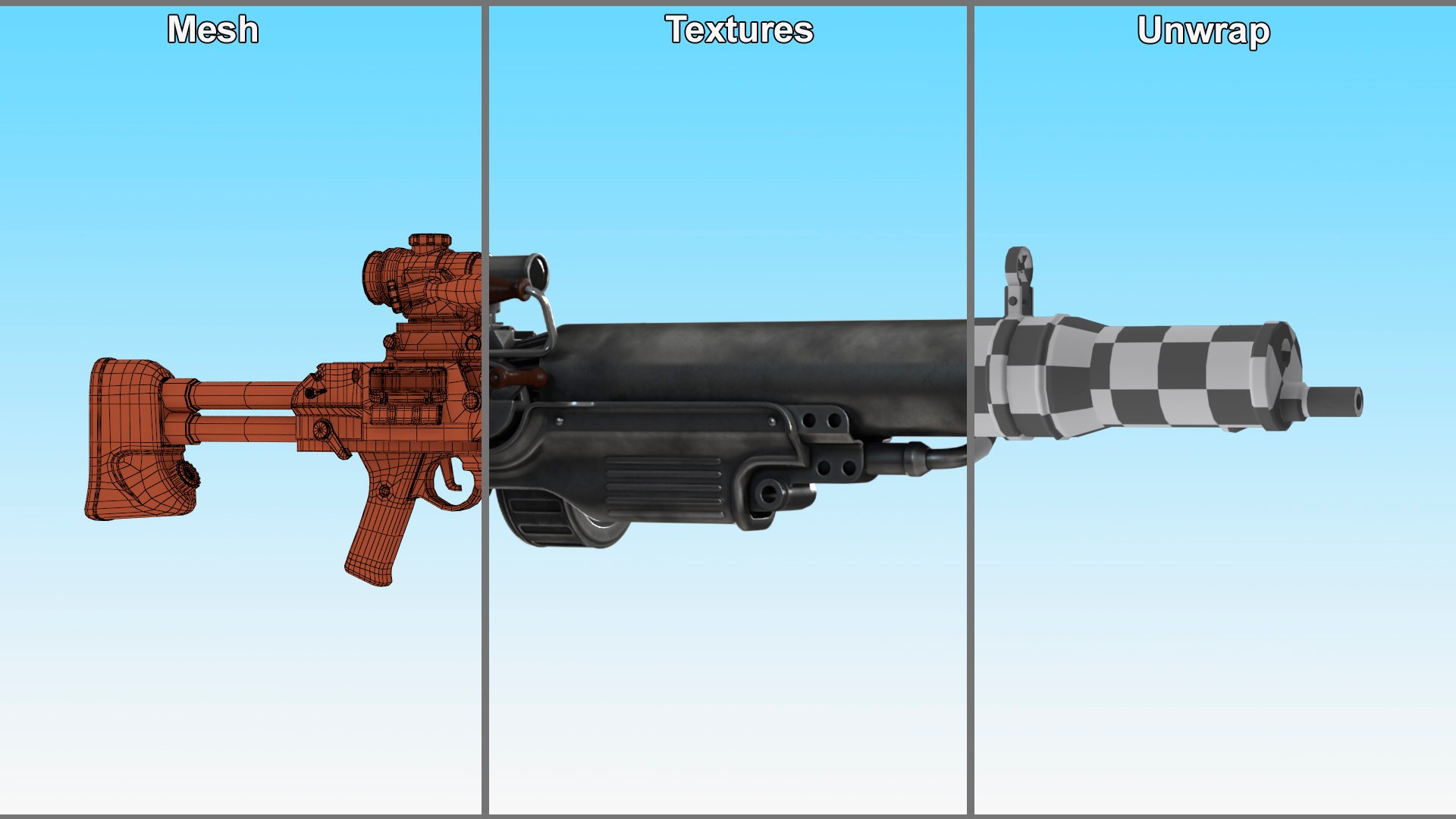 Fallout T 60 Rifle 3D Model - TurboSquid 2253077