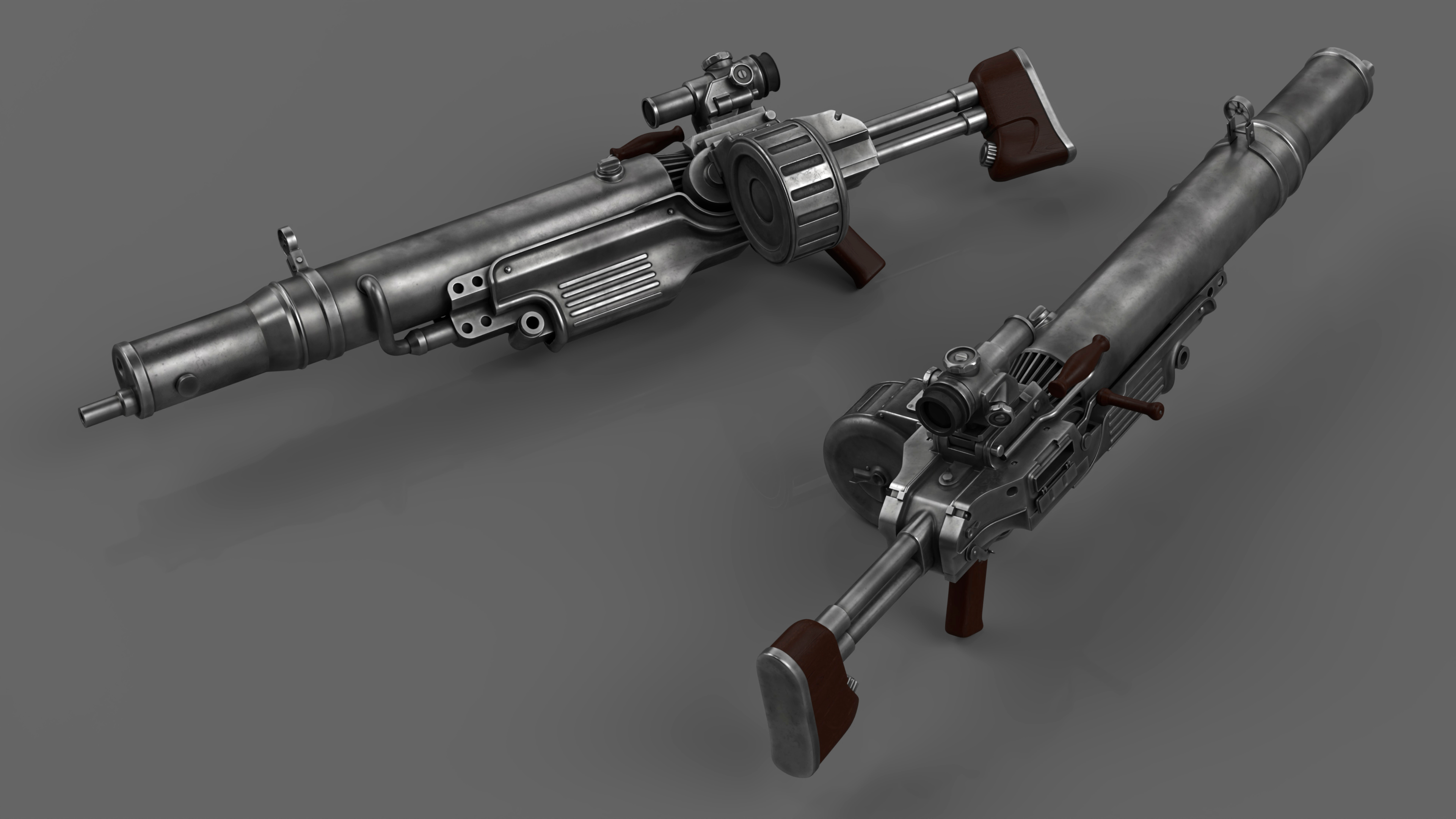 modelo 3d Fusil Fallout T 60 - TurboSquid 2253077