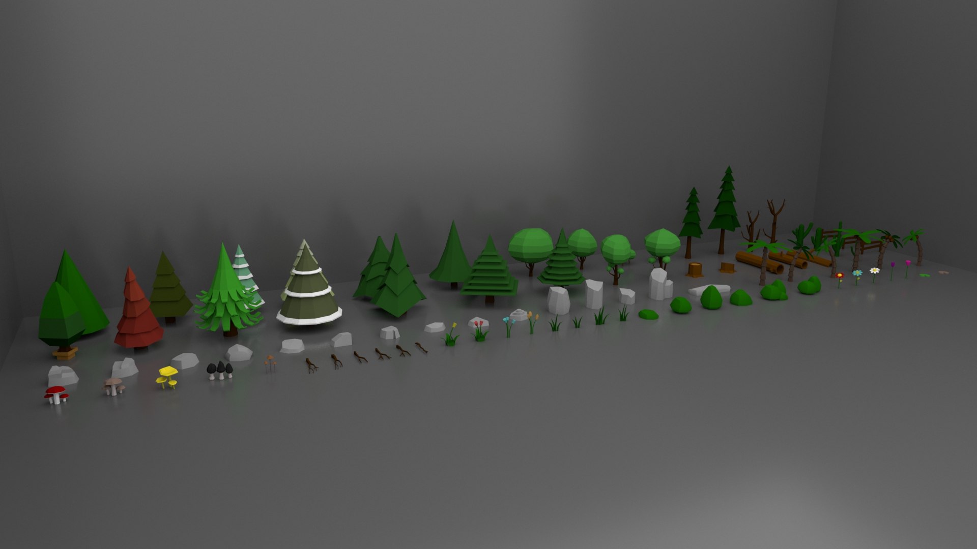 Low Poly Normal Snow Trees Pack 3D - TurboSquid 1812808