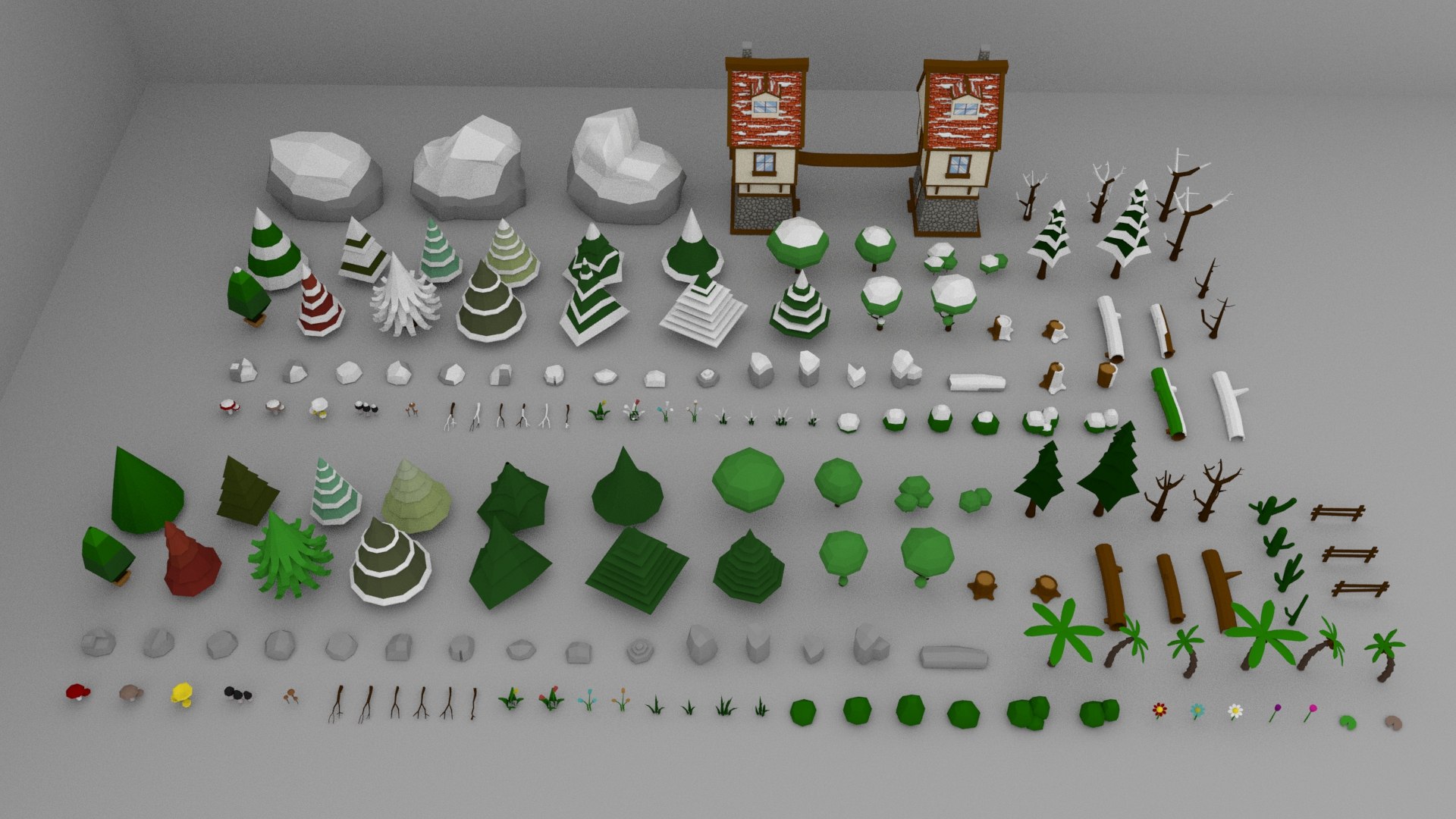 Low Poly Normal Snow Trees Pack 3D - TurboSquid 1812808