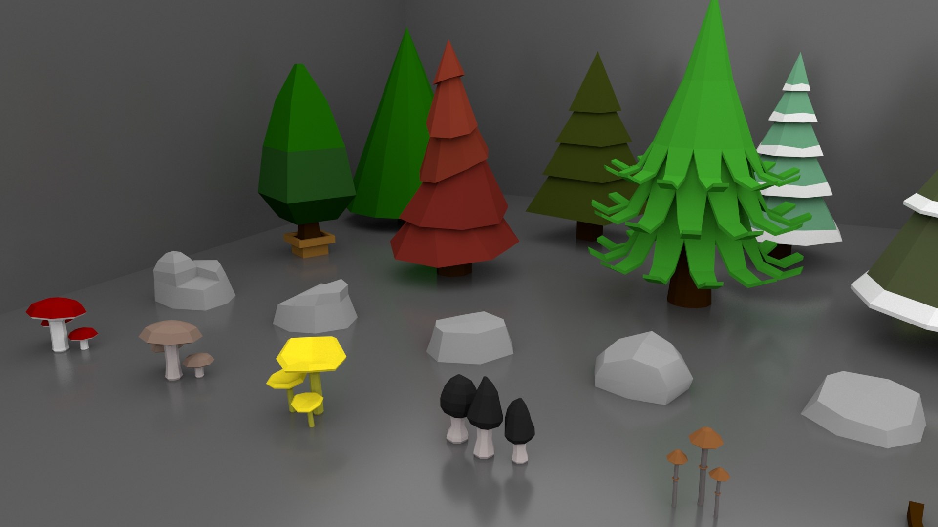 Low Poly Normal Snow Trees Pack 3D - TurboSquid 1812808