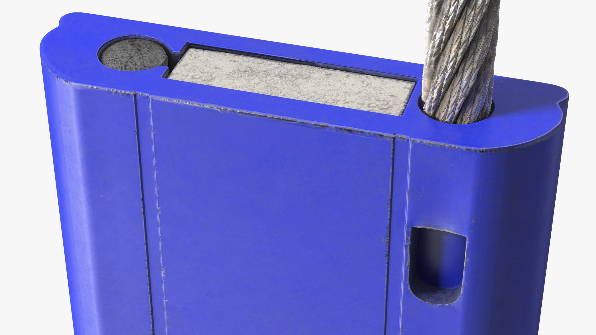 Blue Tight Steel Cable Seal Loop Model - TurboSquid 2051634