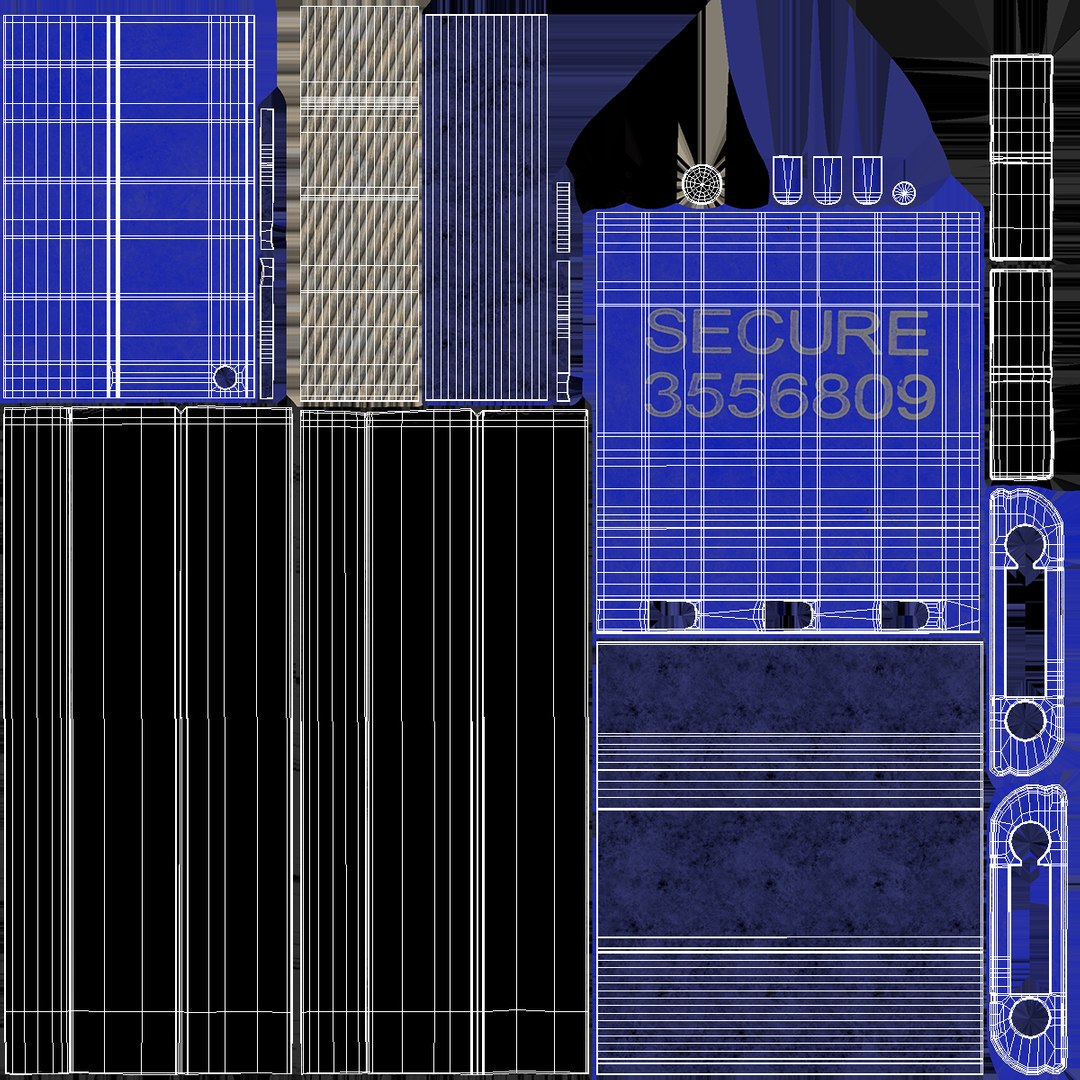 Blue Tight Steel Cable Seal Loop Model - TurboSquid 2051634