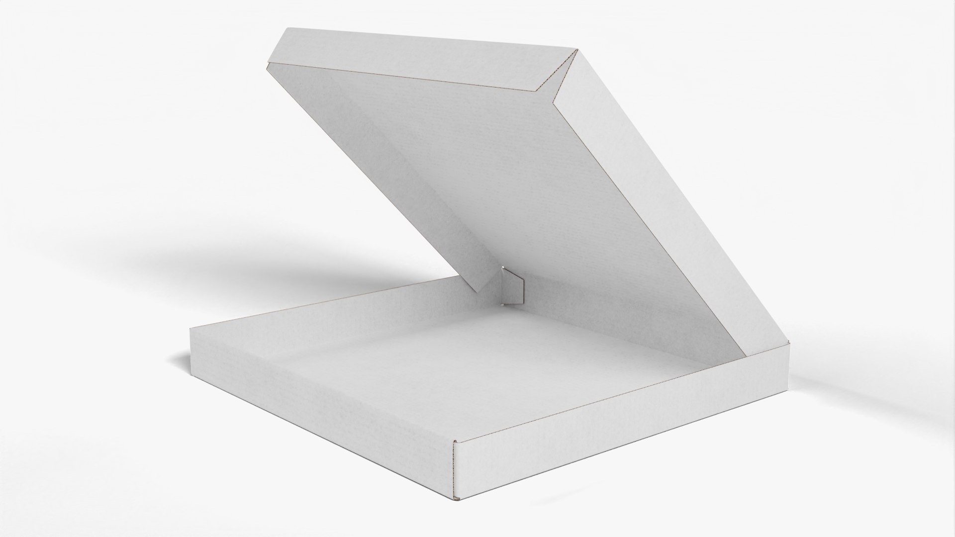 3D 4-inch White Paper Open Pizza Box Model - TurboSquid 1959449