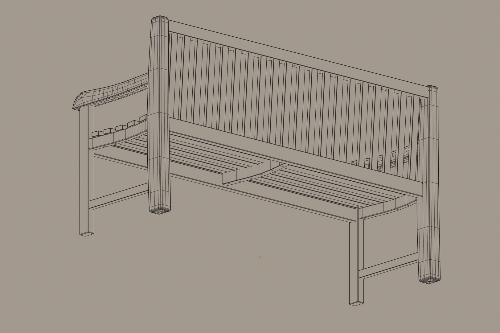 3D Model Outdoor Bench - TurboSquid 1757223