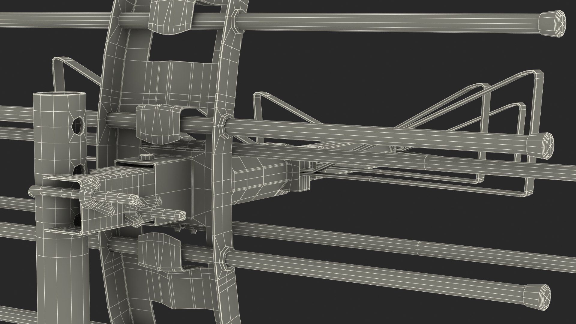 3D UHF With VHF Dipoles Long Range TV Antenna Model - TurboSquid 1772235