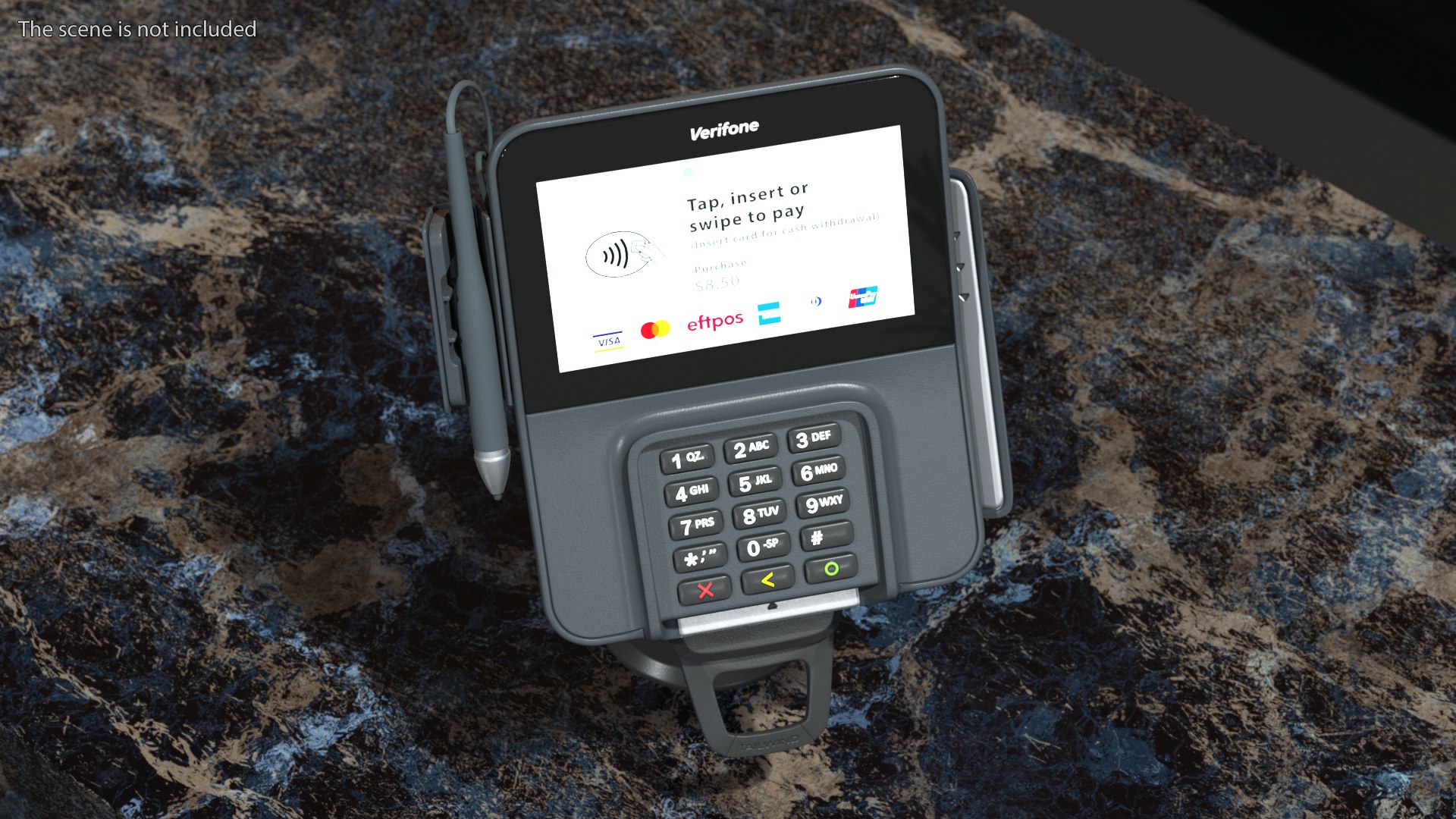 3D Verifone M400 Card Terminal Carrying Table Bracket Model ...