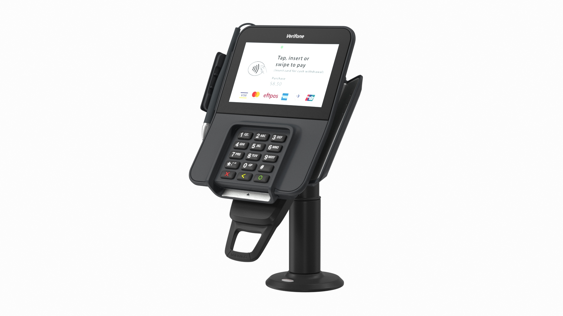 3D Verifone M400 Card Terminal Carrying Table Bracket Model ...
