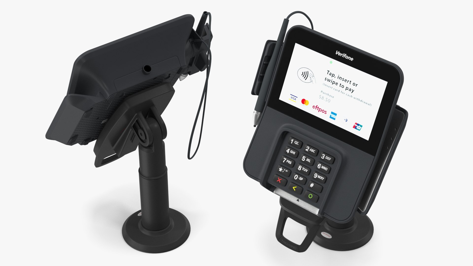 3D Verifone M400 Card Terminal Carrying Table Bracket model ...