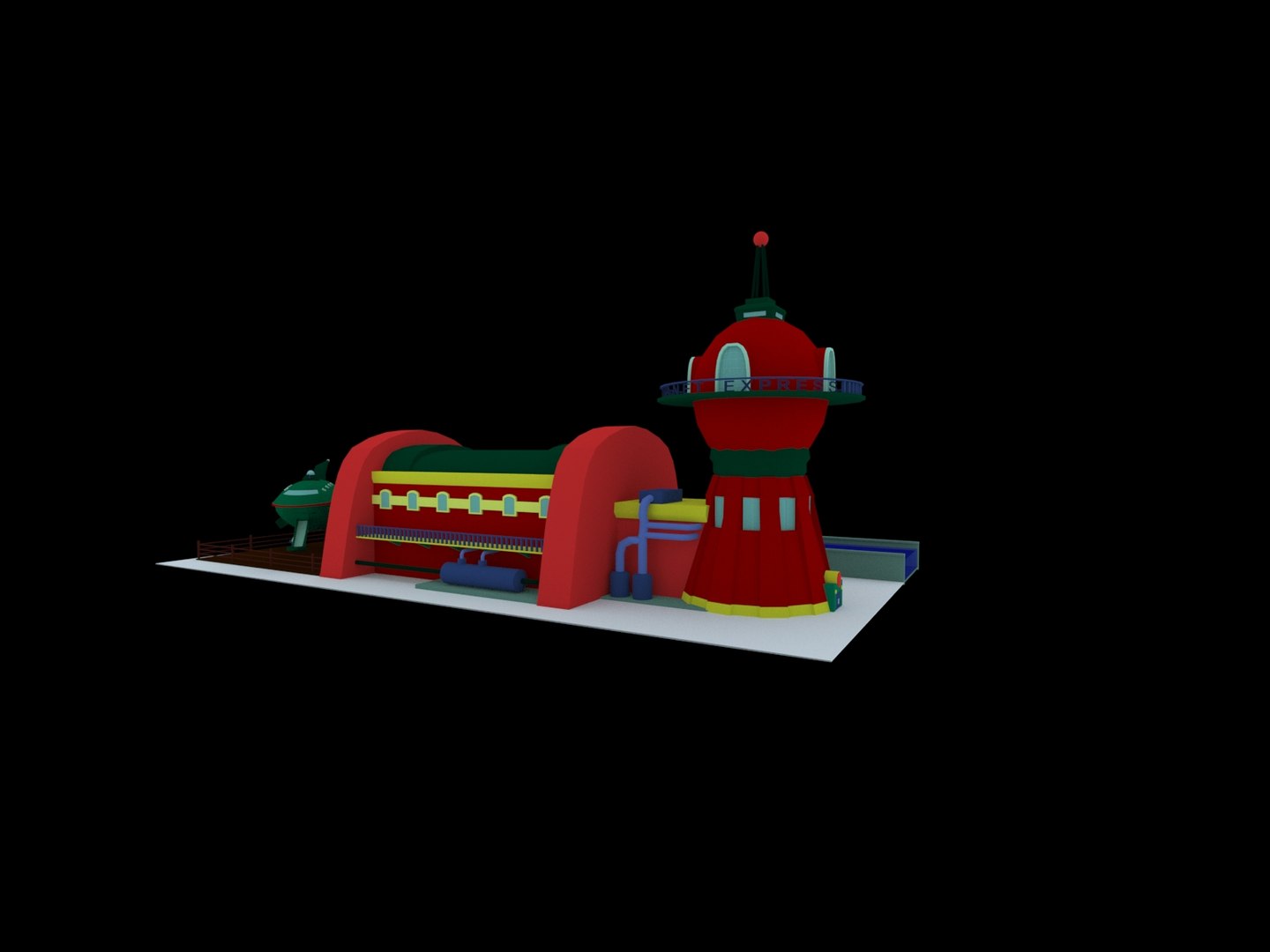 3D Futurama Planet Express Model - TurboSquid 1542993