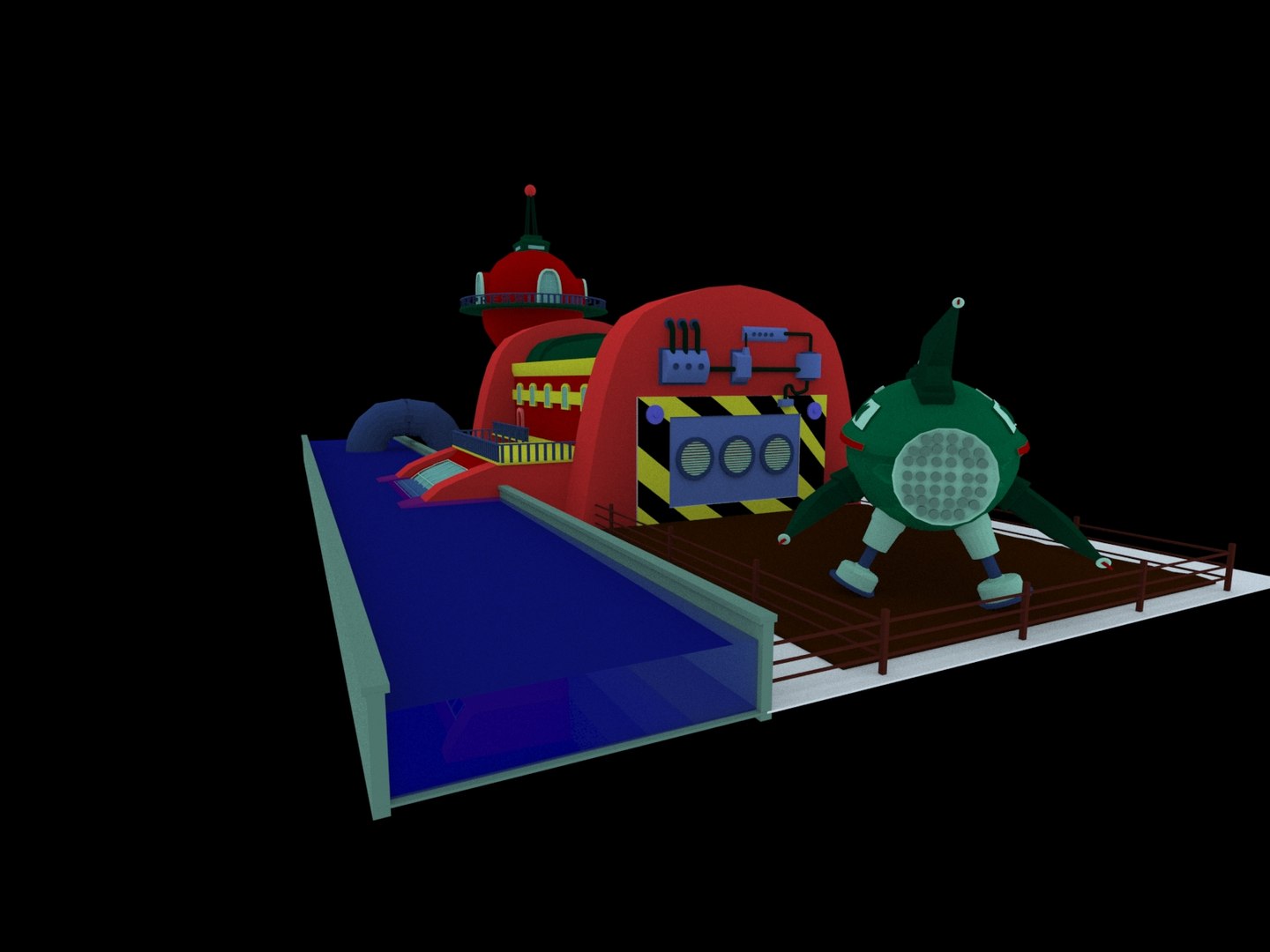 3D Futurama Planet Express Model - TurboSquid 1542993