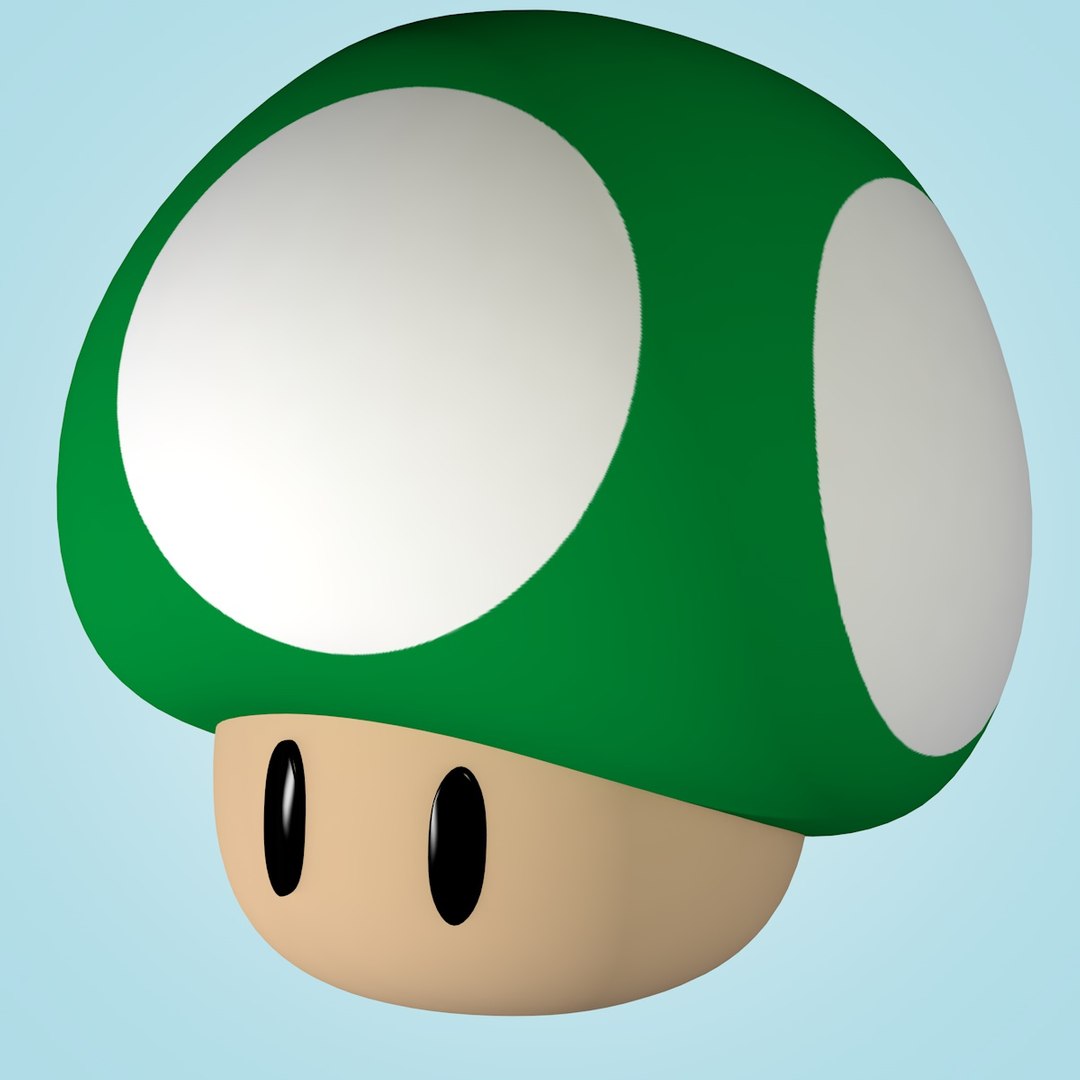 cinema4d super mario green mushroom