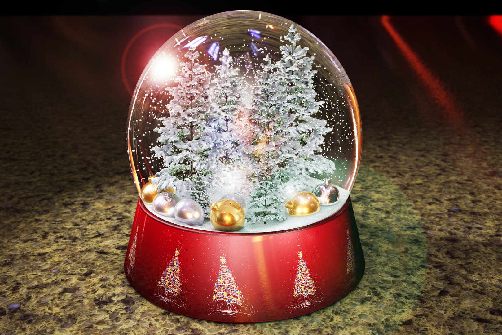 3D Snow Glass Ball - TurboSquid 2162887