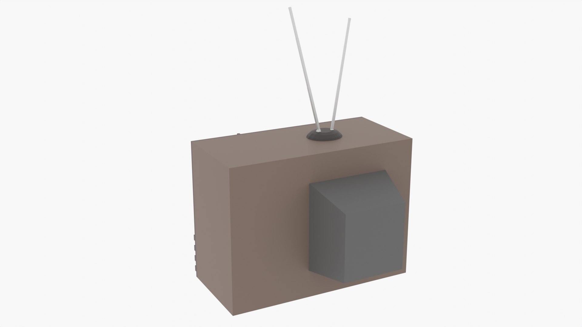 3D Low Poly Vintage TV Model - TurboSquid 1873673