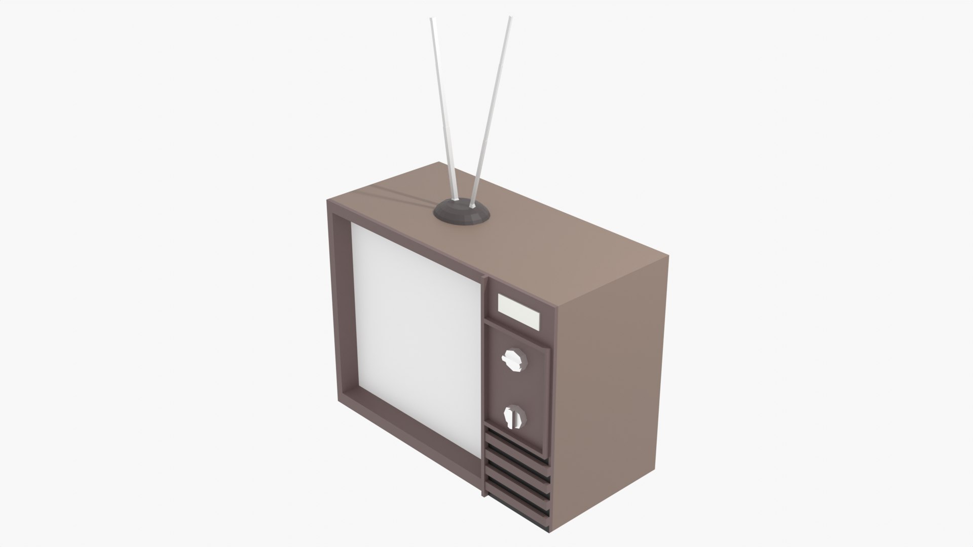 3D Low Poly Vintage TV Model - TurboSquid 1873673