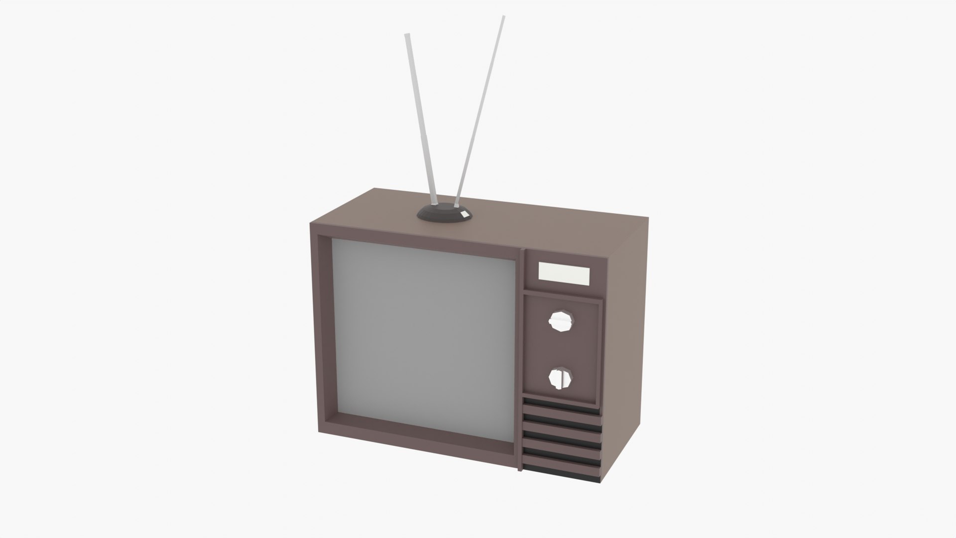 3D Low Poly Vintage TV Model - TurboSquid 1873673