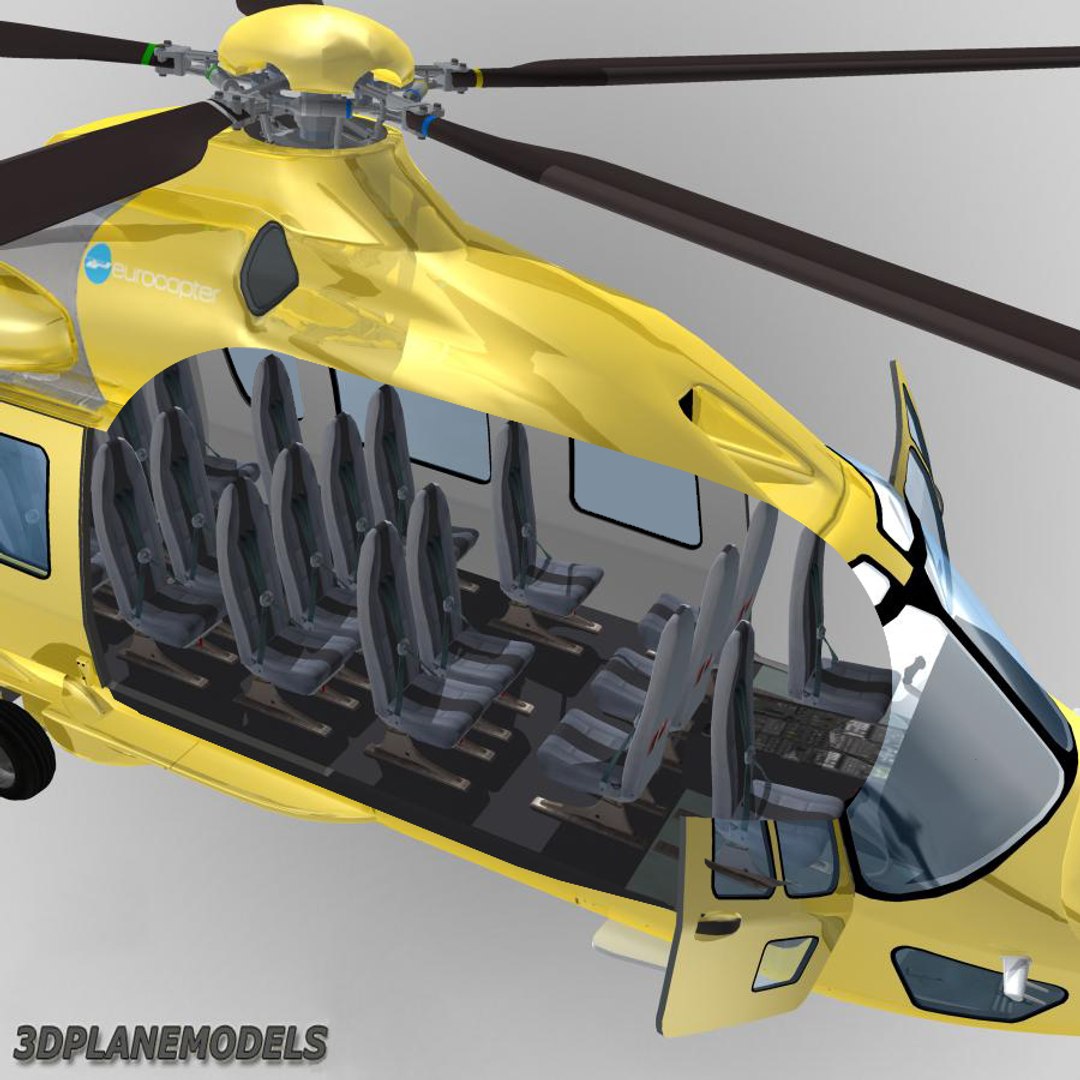 Eurocopter Helicopter Ec-175 3d Model