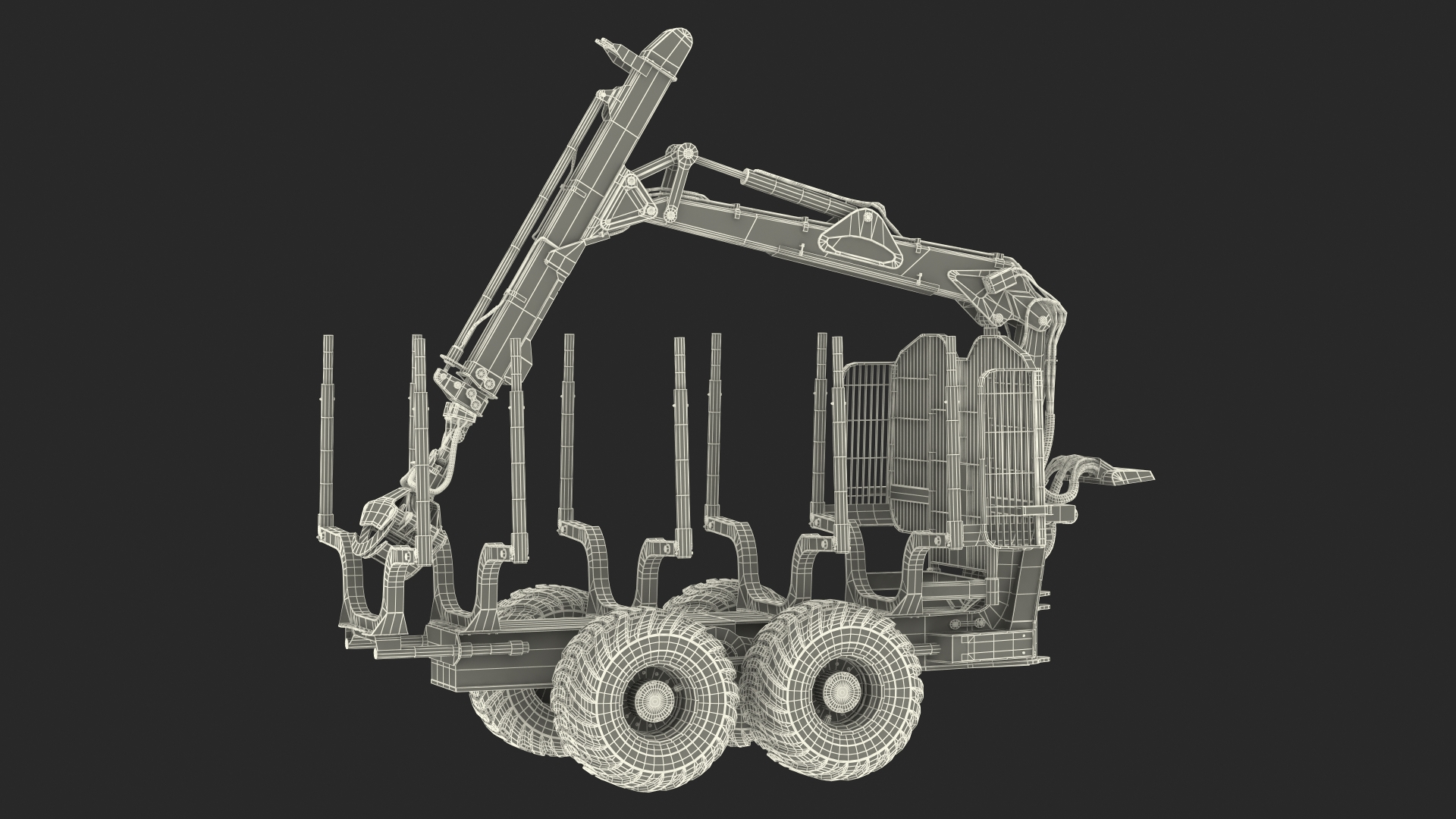 Log Loader Trailer Rigged 3D model - TurboSquid 1902487