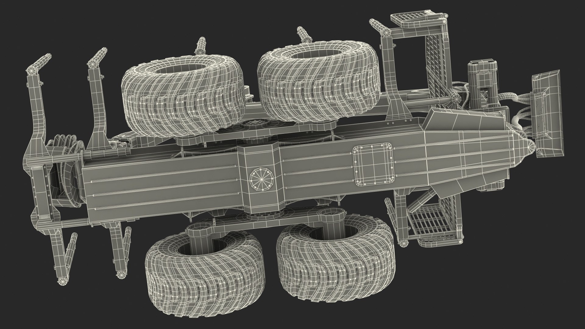 Log Loader Trailer Rigged 3D model - TurboSquid 1902487