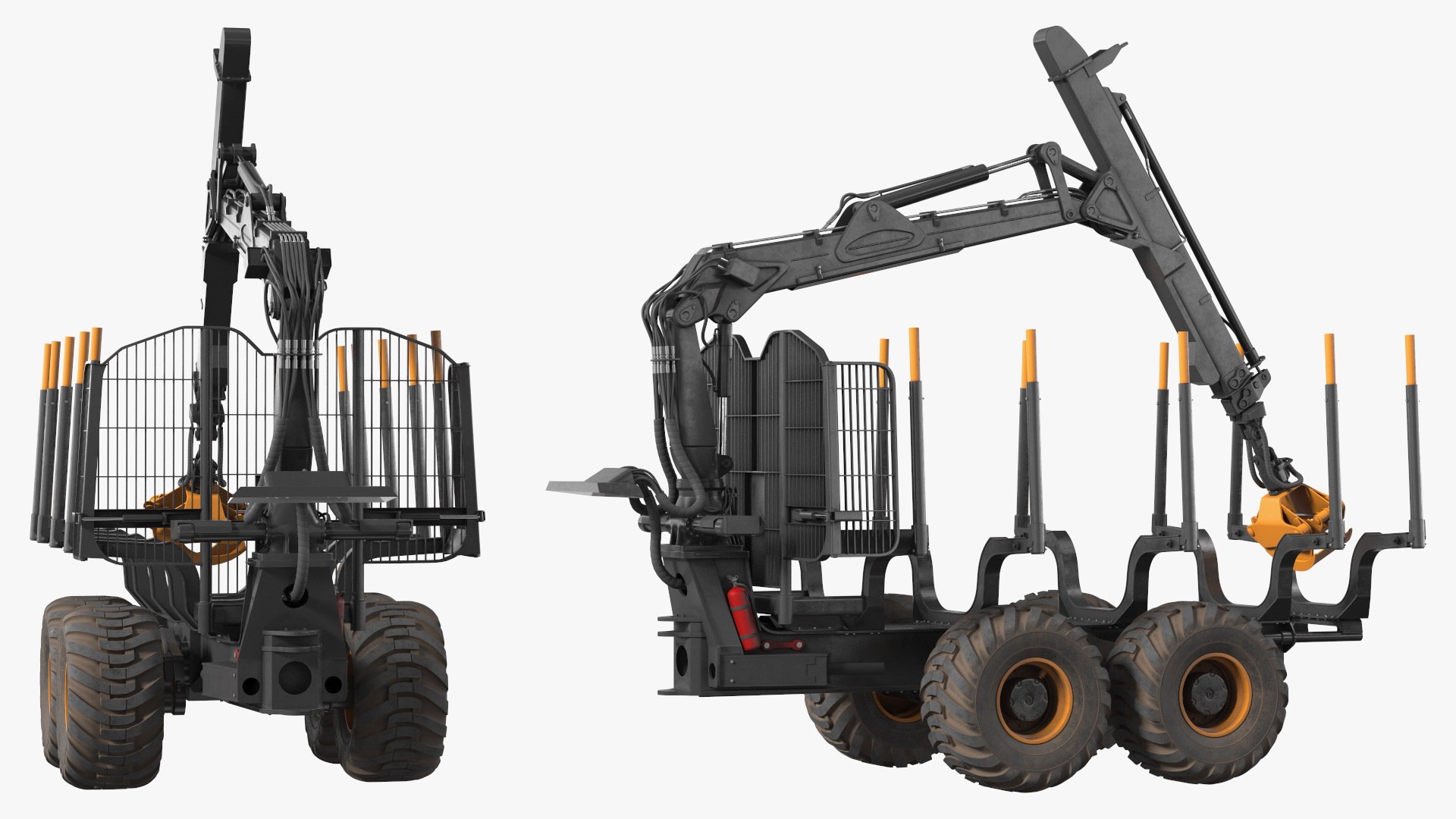 Log Loader Trailer Rigged 3D model - TurboSquid 1902487