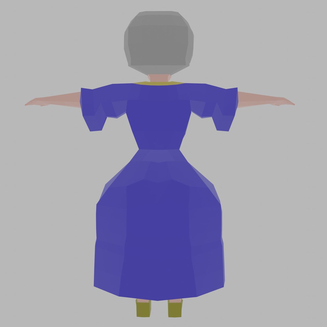 3D Model Low Poly Medieval Queen Rigged - TurboSquid 2168575