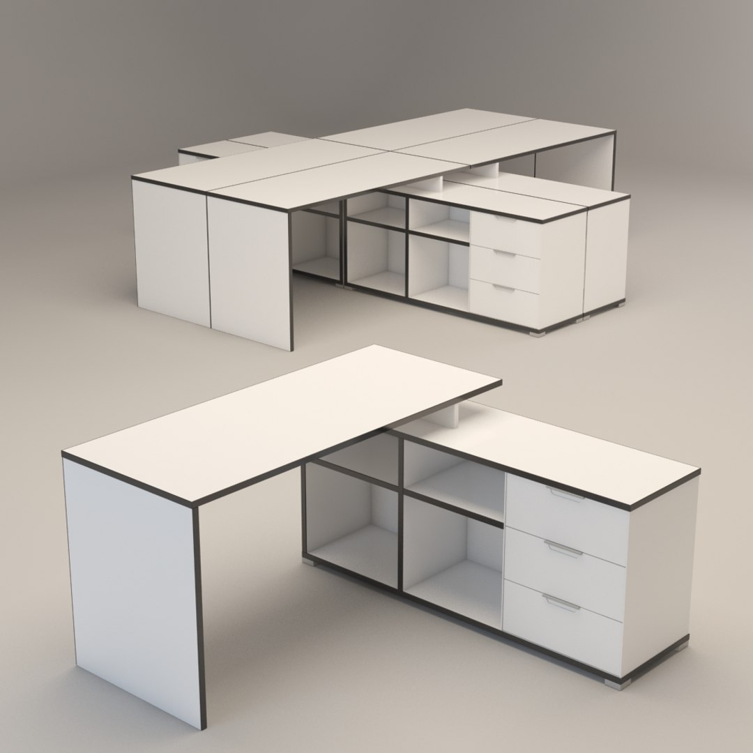3d Office Table Model