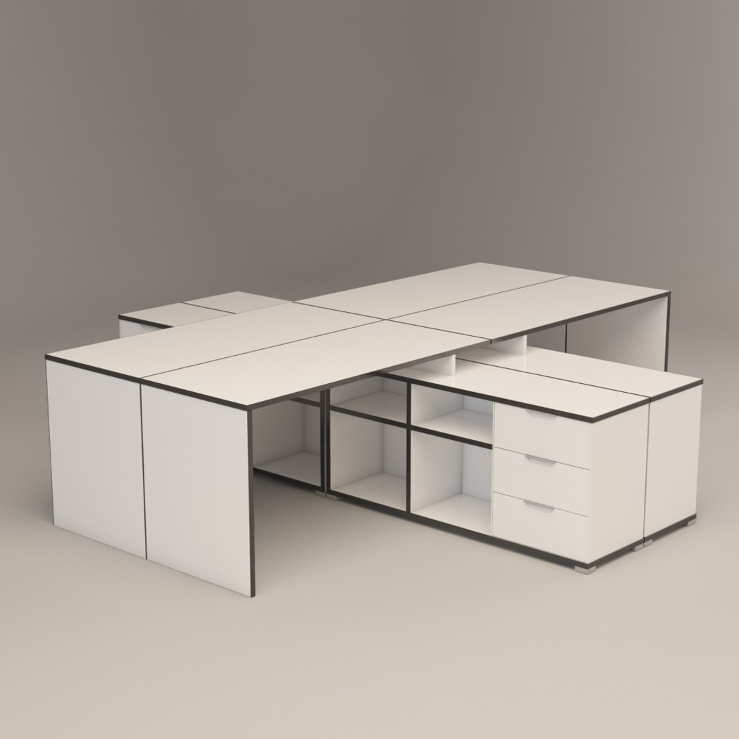 3d Office Table Model