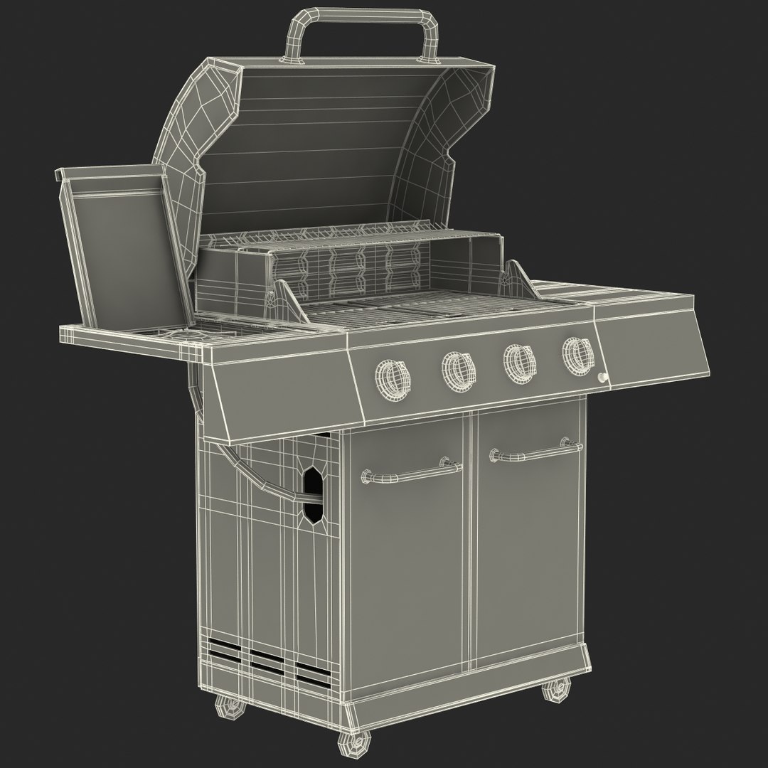 gas grill 3d model
