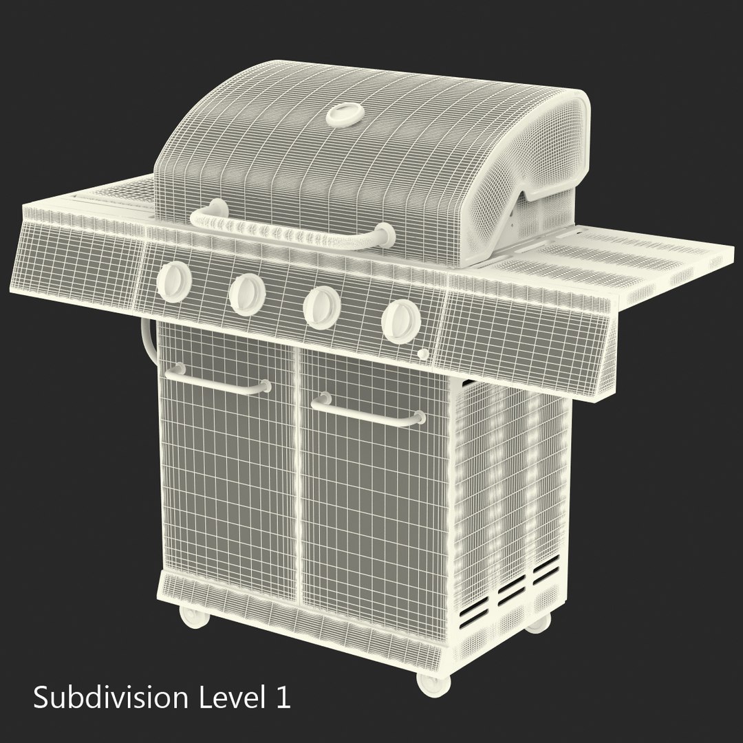 gas grill 3d model
