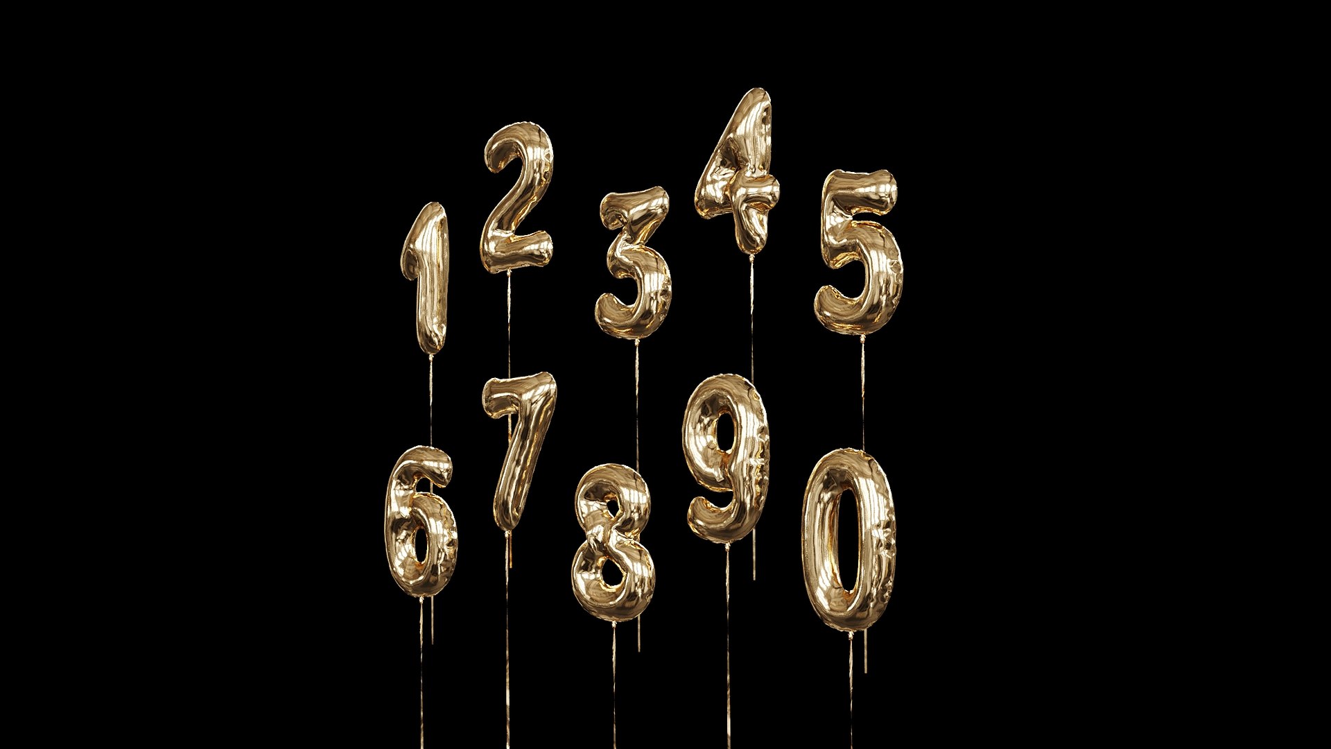 3D Balloon Numbers - TurboSquid 1825552